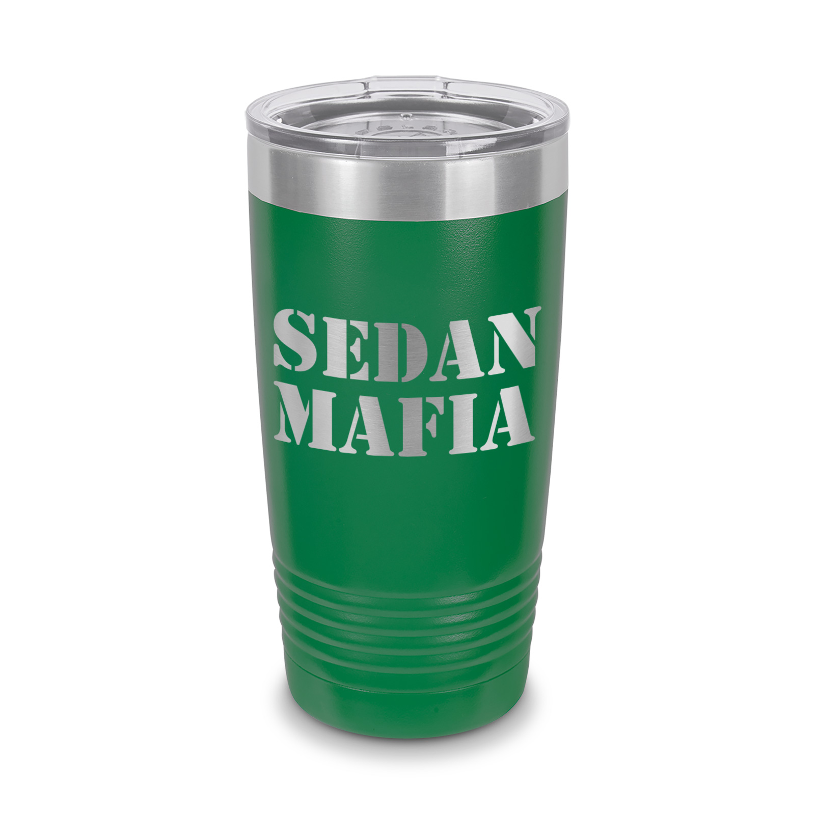Sedan Mafia Tumbler 20 oz - Laser Engraved w/ Clear Lid - Stainless ...