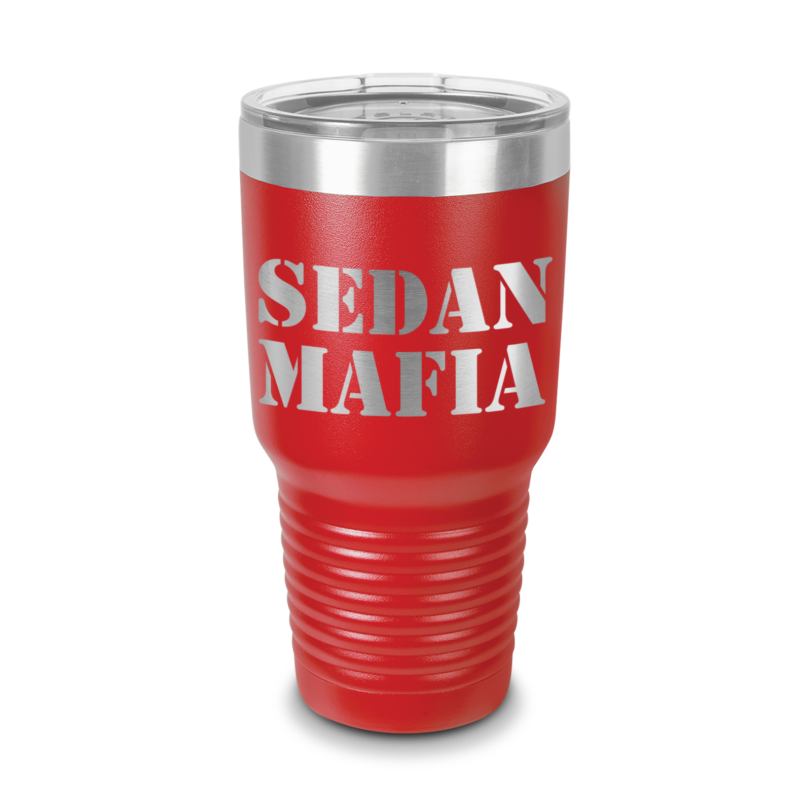 Sedan Mafia Tumbler 30 oz - Laser Engraved w/ Clear Lid - Stainless ...