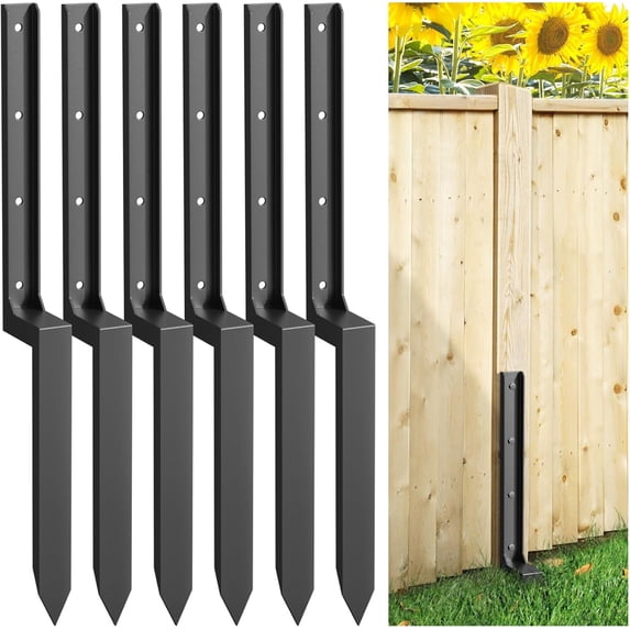 Sedeke 6PCS Fence Post Repair Kit, Heavy Duty Fence Post Repair Stakes ...
