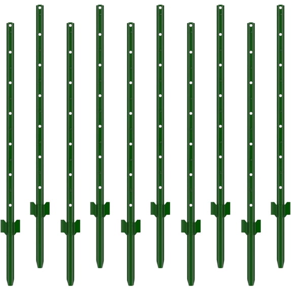 Sedeke Fence Posts 4 Feet, Pack of 10, 3-4-5-6-7Ft Heavy Duty Garden ...