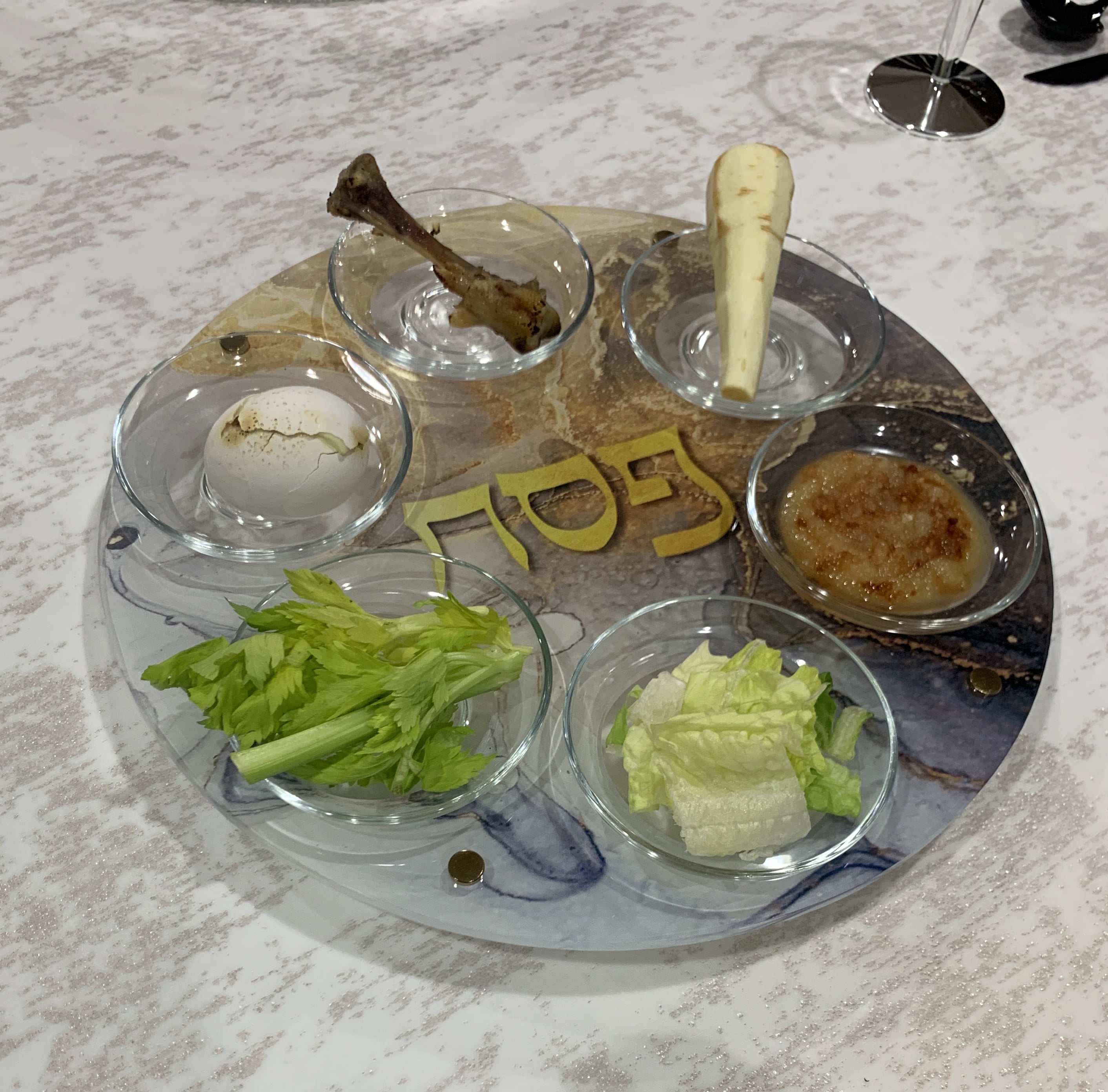 Passover Seder Plate - Acrylic Gold & Silver - Walmart.com