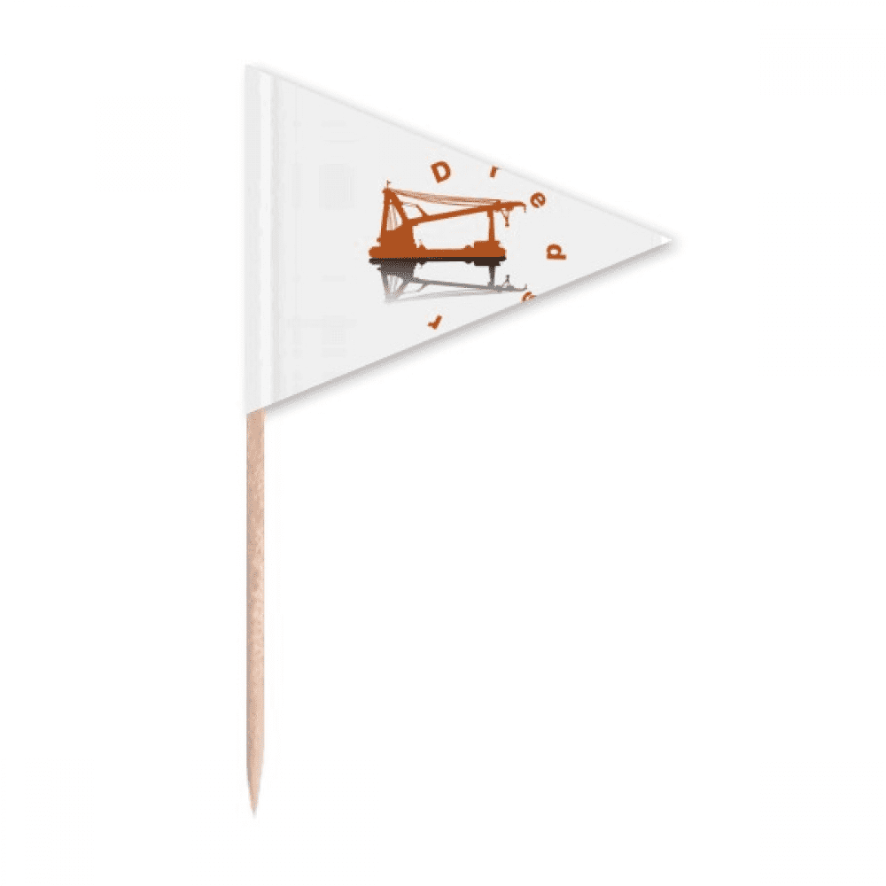 Sediment Dredger Works Art Deco Fashion Toothpick Triangle Cupcake ...