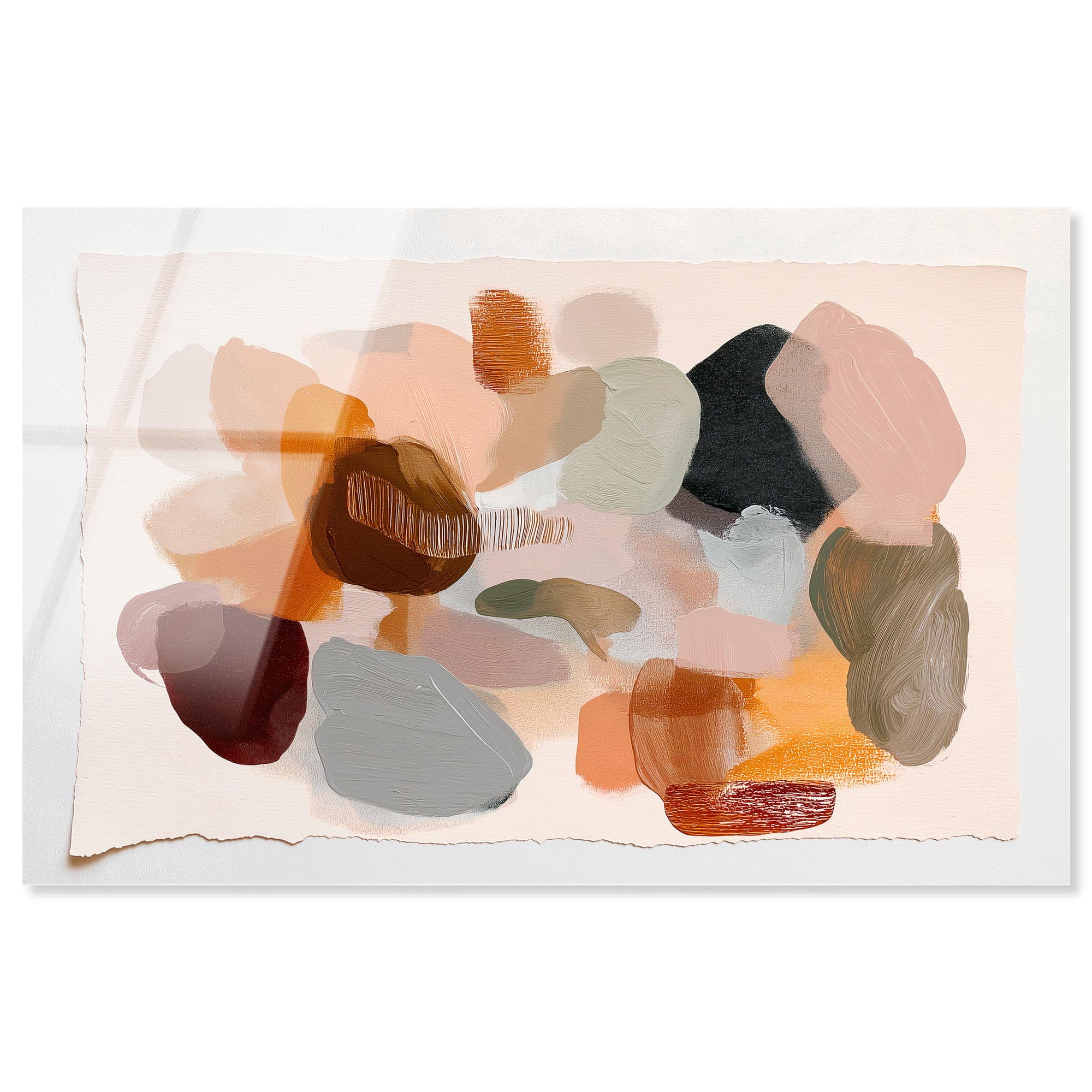 Sediment Layers I Acrylic Print Abstract Wall Art by Art Remedy, Ready ...