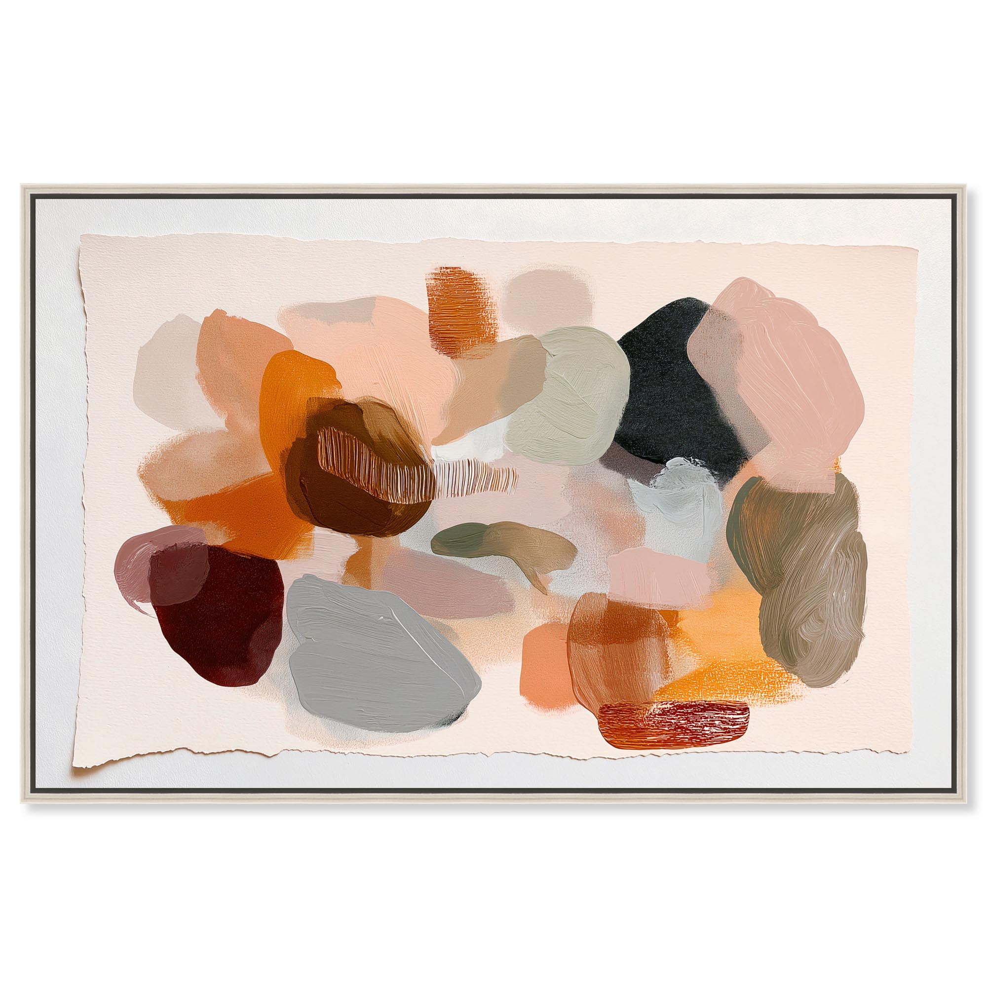 Sediment Layers I Canvas Print Abstract Wall Art by Art Remedy, Silver ...