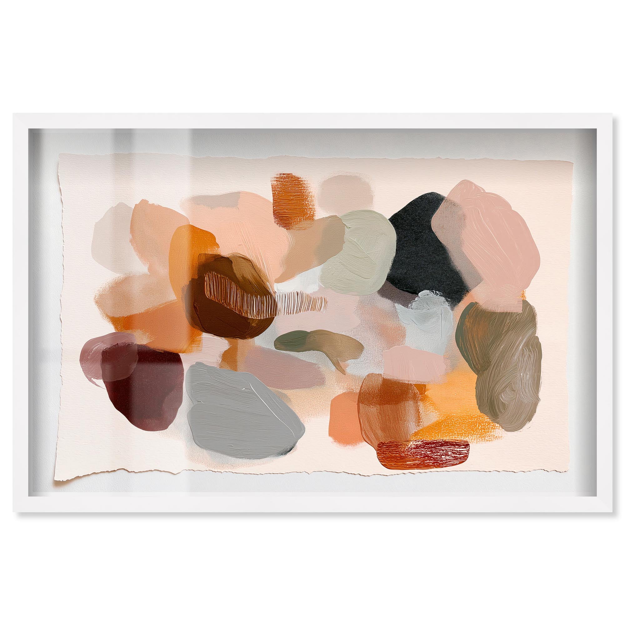 Sediment Layers I Shadowbox Print Abstract Wall Art by Art Remedy ...