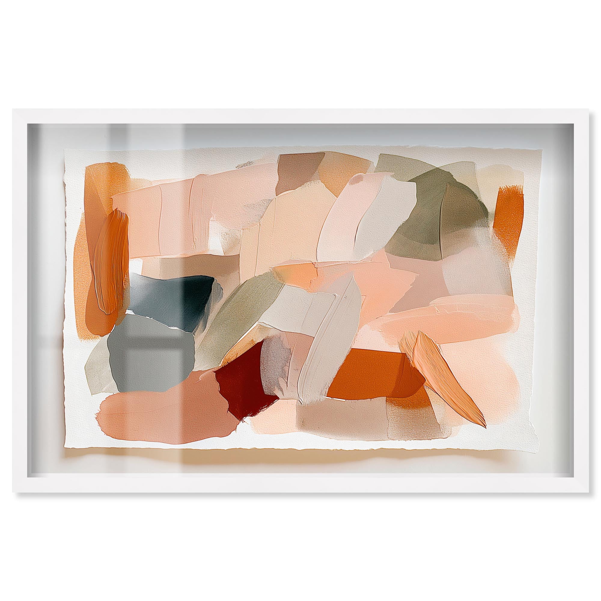 Sediment Layers II Shadowbox Print Abstract Wall Art by Art Remedy ...