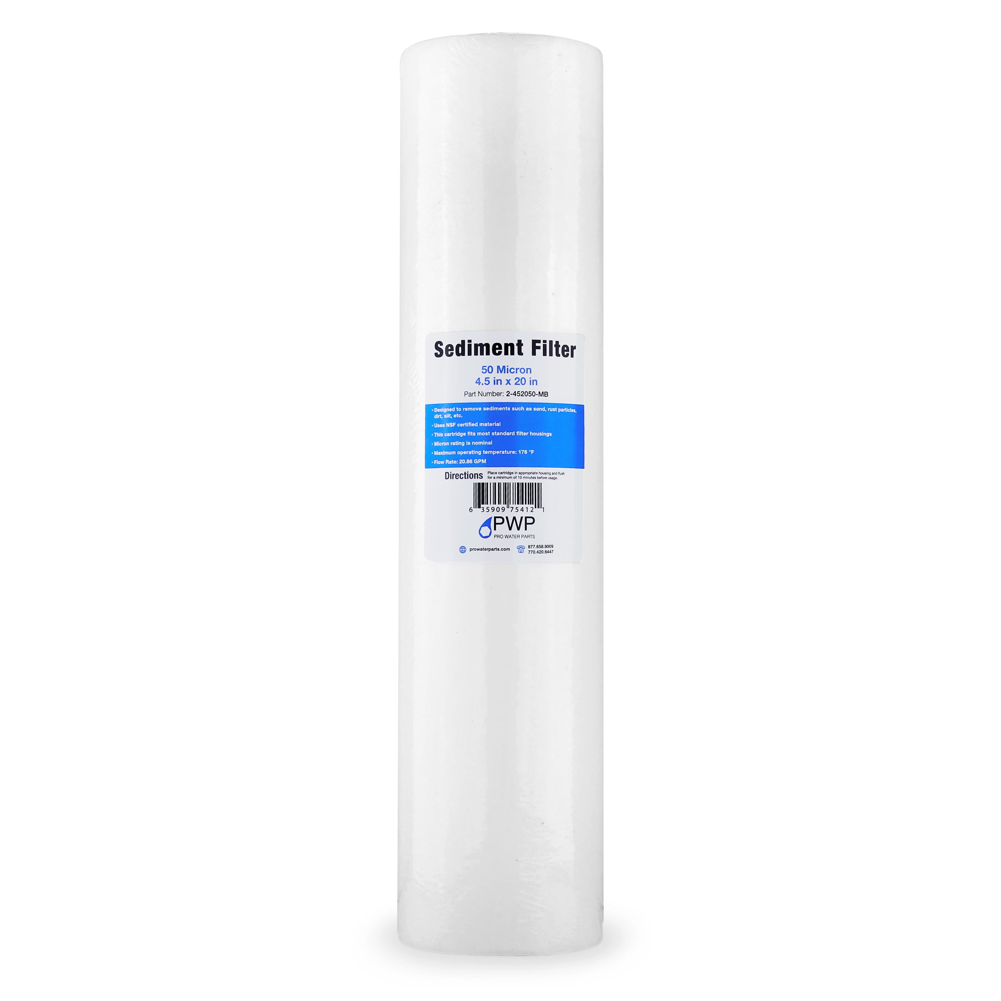 Sediment Melt Blown Water Filter 50 Micron 4.5x20" Single - Walmart.com