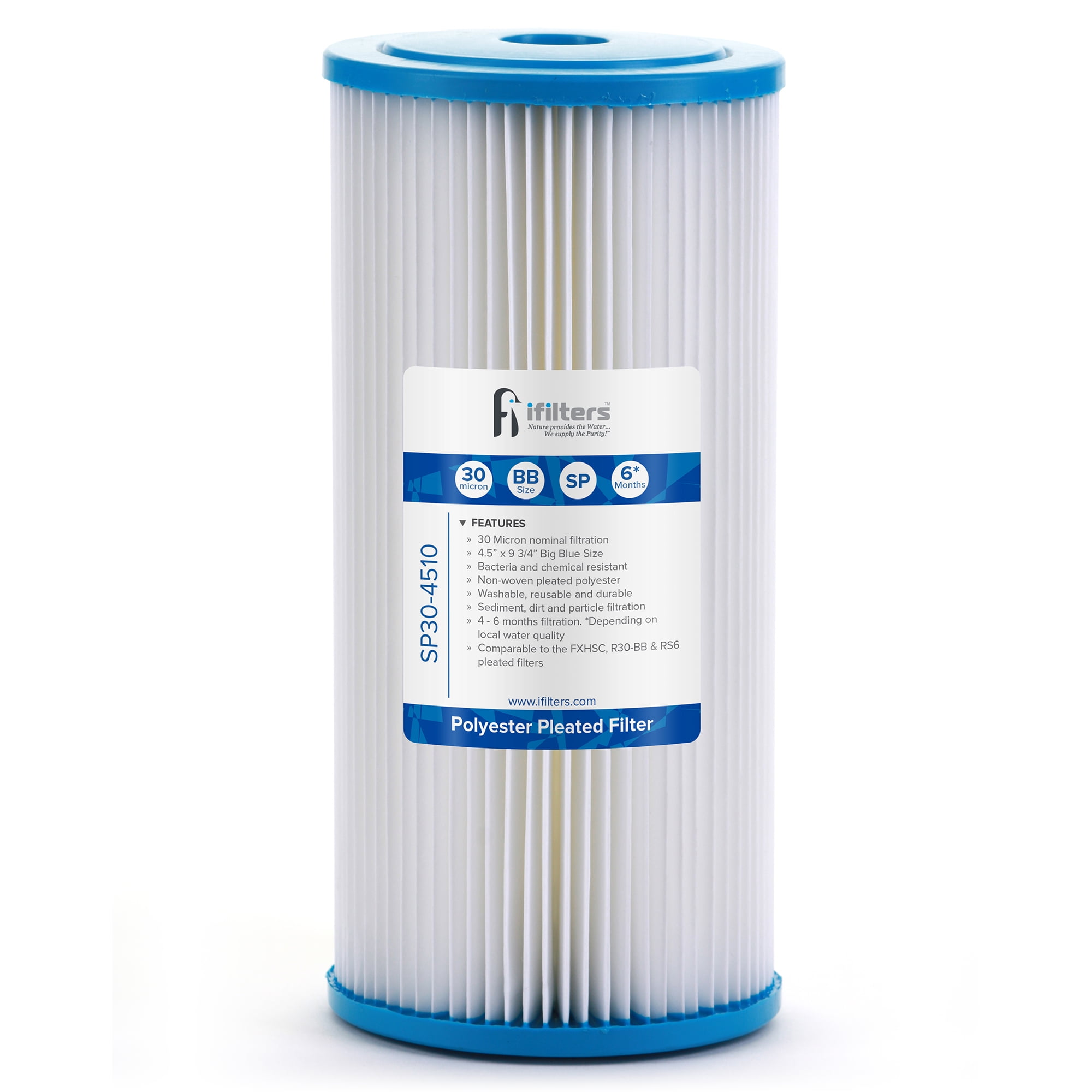 SP30-4510 Filtration System, 30 Micron, Washable Sediment Water Filter ...