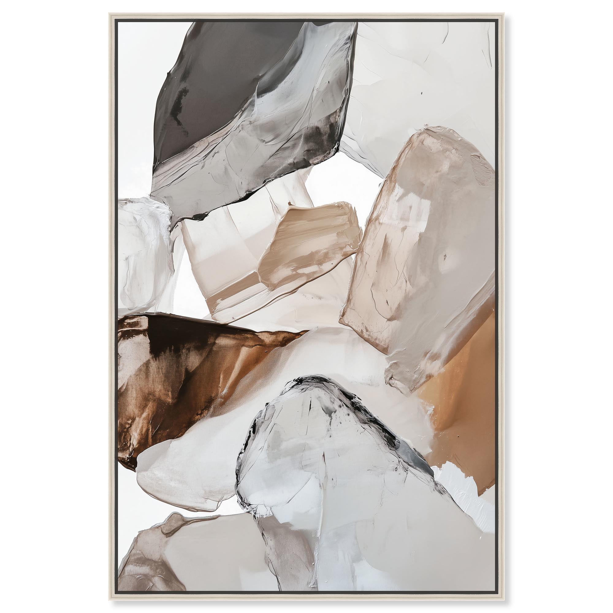 Sedimentary Hues II Canvas Earth Tone Boho Art by Art Remedy, Silver ...