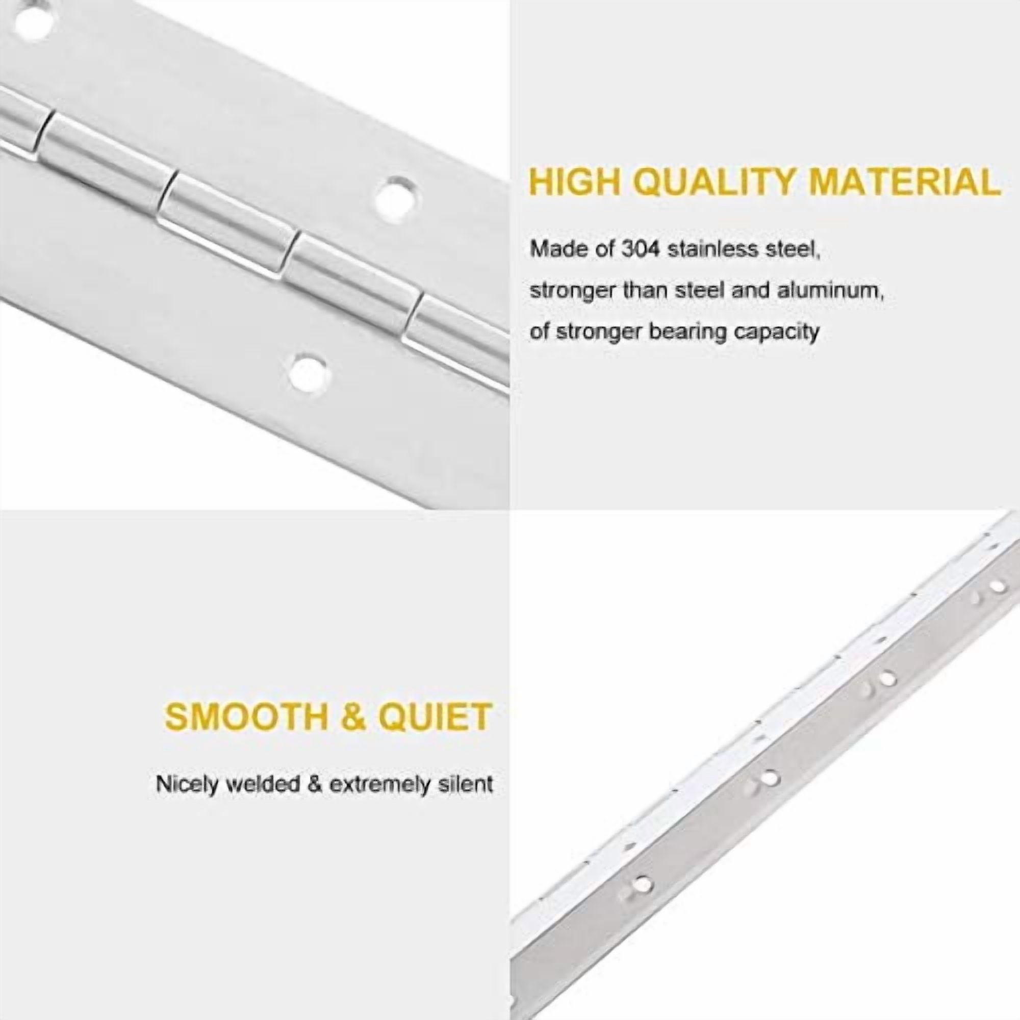 Sedmoon Continuous Piano Hinge Heavy Duty 304 Stainless Steel ...