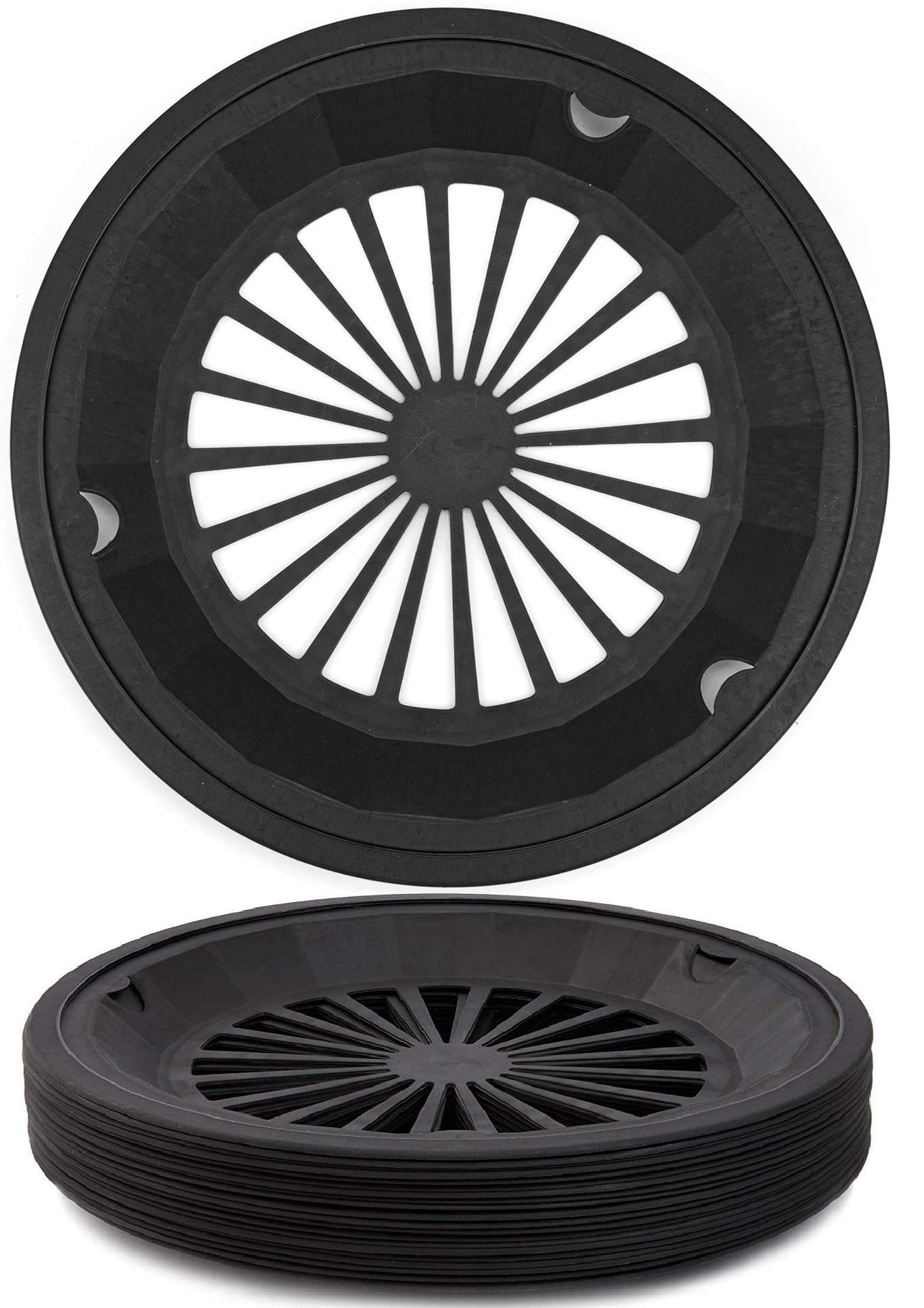 Sedmoon Reusable Plastic Paper Plate Holders 24 Pack 10" Heavy Duty ...