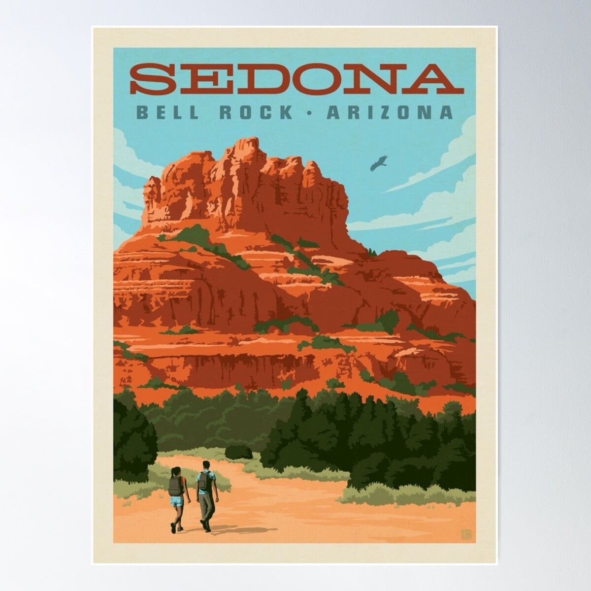 Sedona Bell Rock Arizona Poster Wall Art, Modern Wall Decor For Living ...