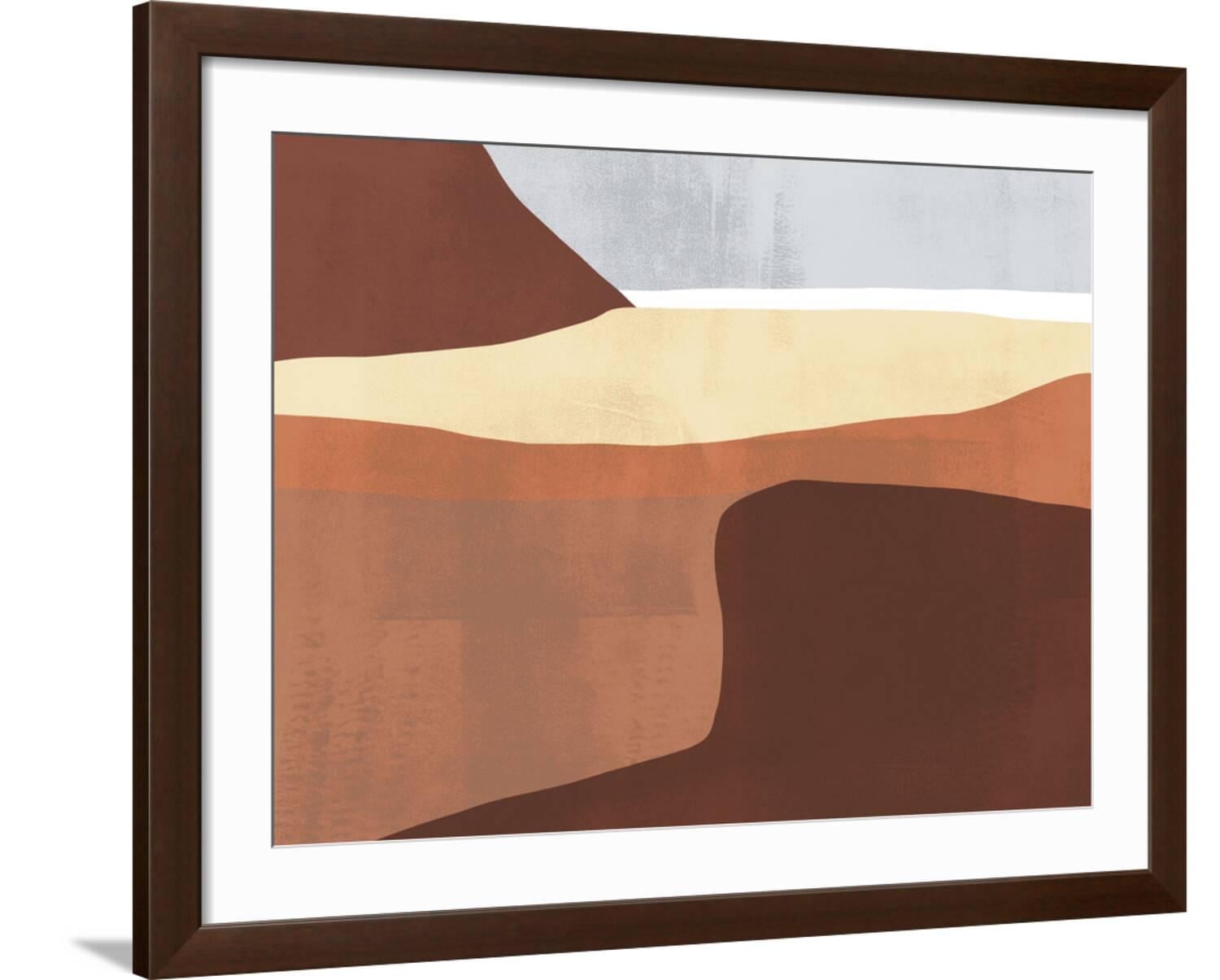 Art.com Sedona Colorblock II Art Print by Victoria Borges, Brown Frame ...