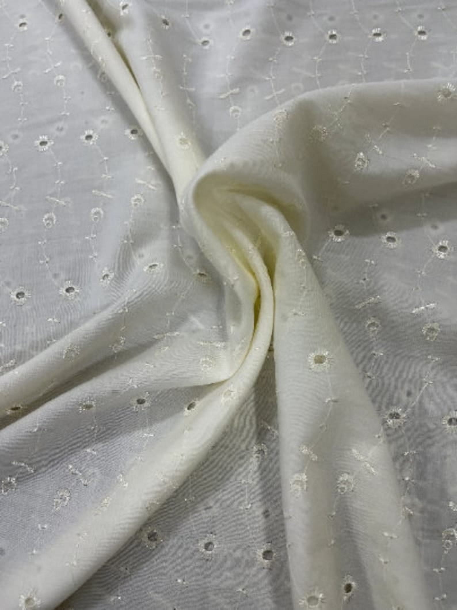 Sedona Designz 60" Wide Poly Cotton Broadcloth All Over Embroidery ...