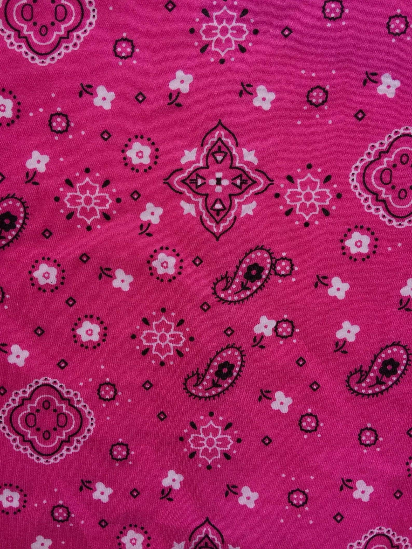 Sedona Designz Bandana Print Poly Cotton Fabric – 58" Wide, Soft ...
