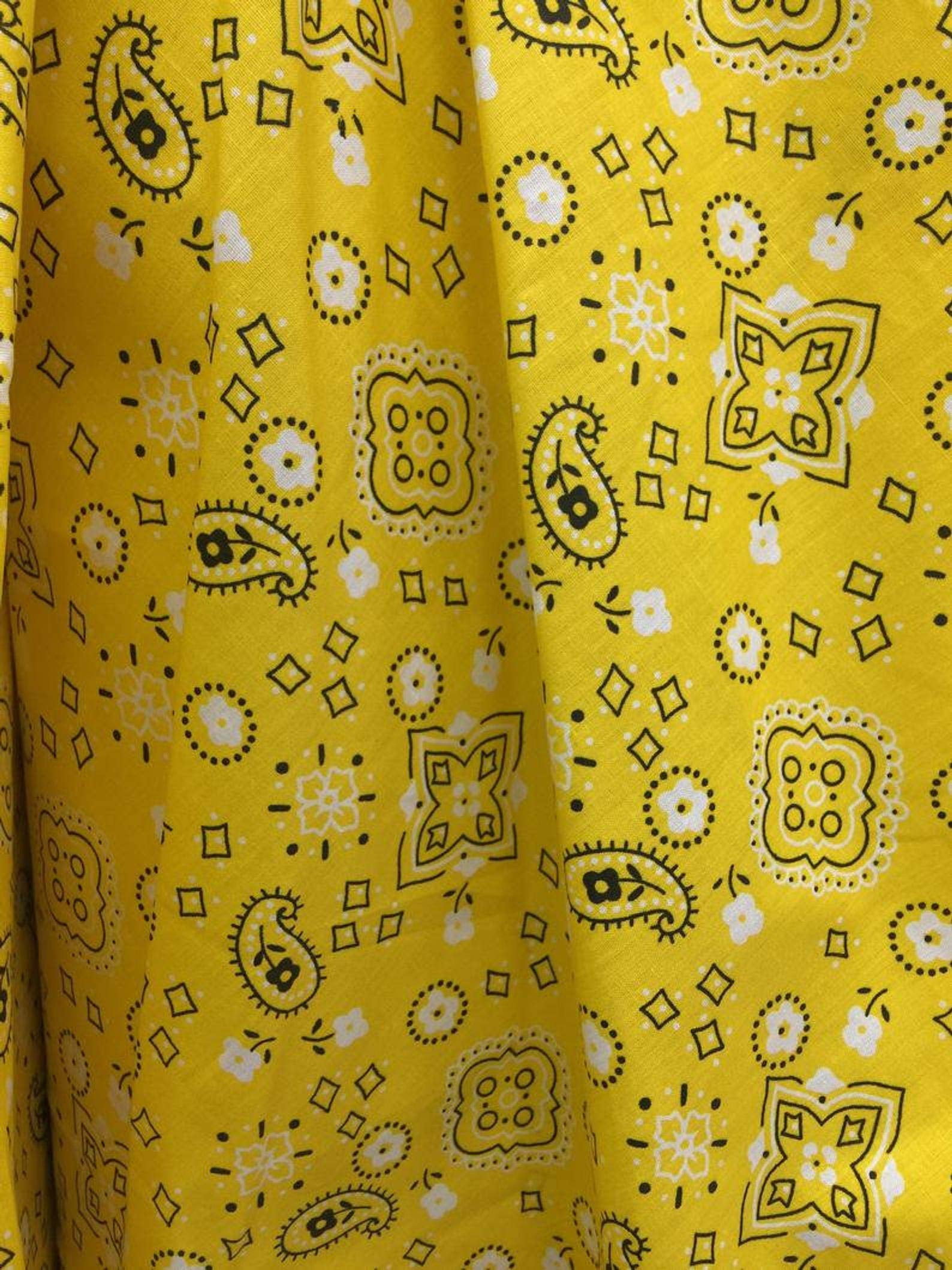 Sedona Designz Bandana Print Poly Cotton Fabric – 58" Wide, Soft ...