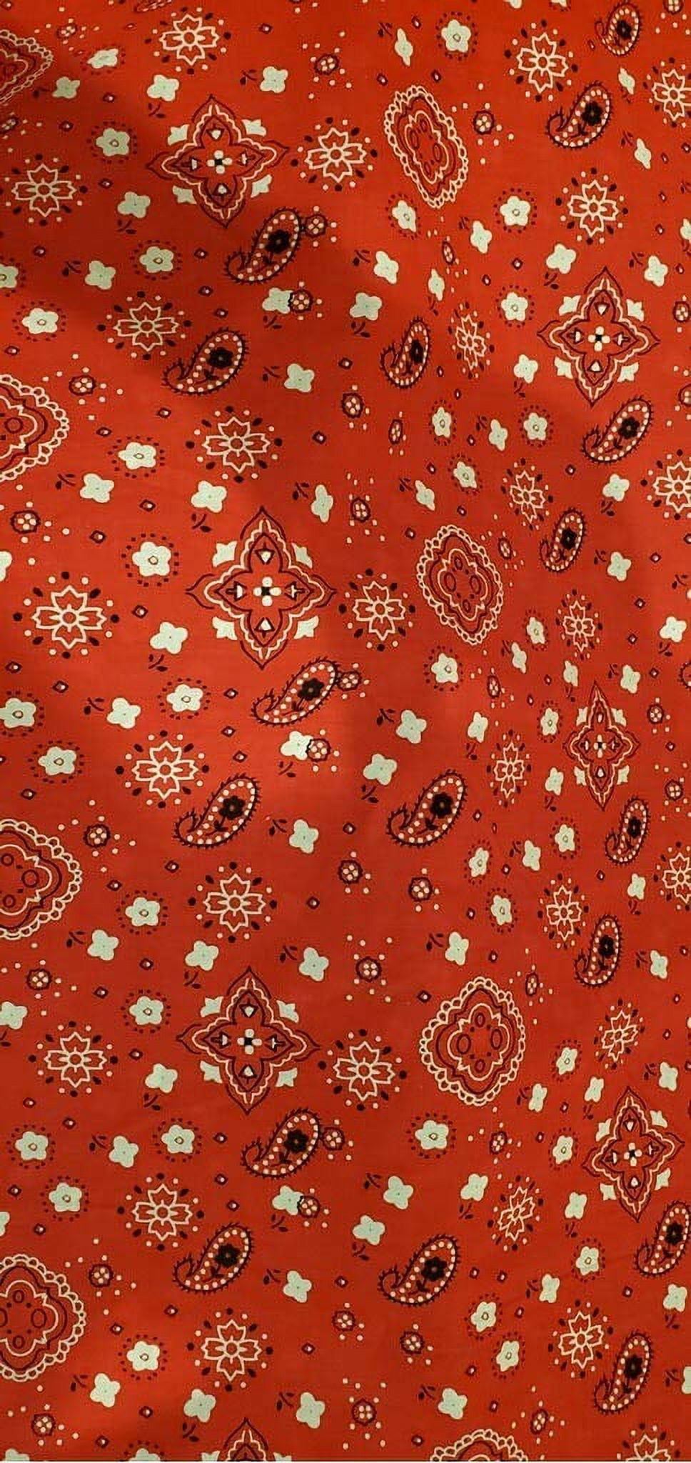 Sedona Designz Bandana Print Poly Cotton Fabric – 58" Wide, Soft ...