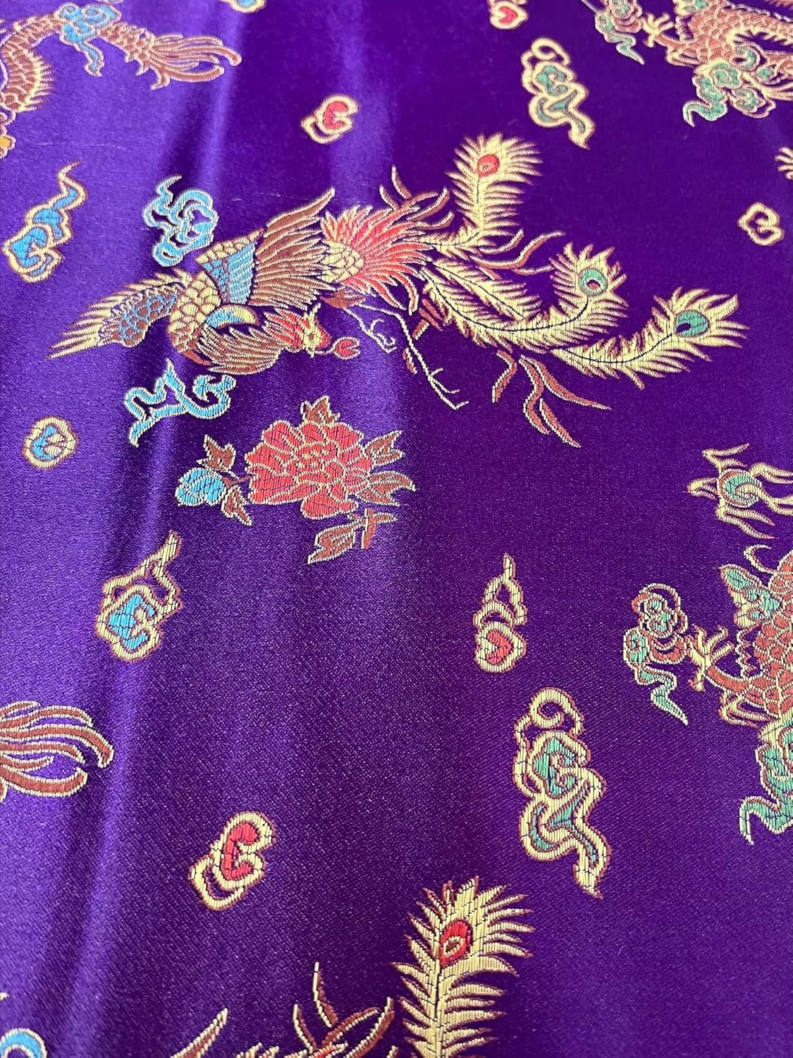 Sedona Designz Chinese Dragon Brocade Fabric by The Yard | 45" Wide ...