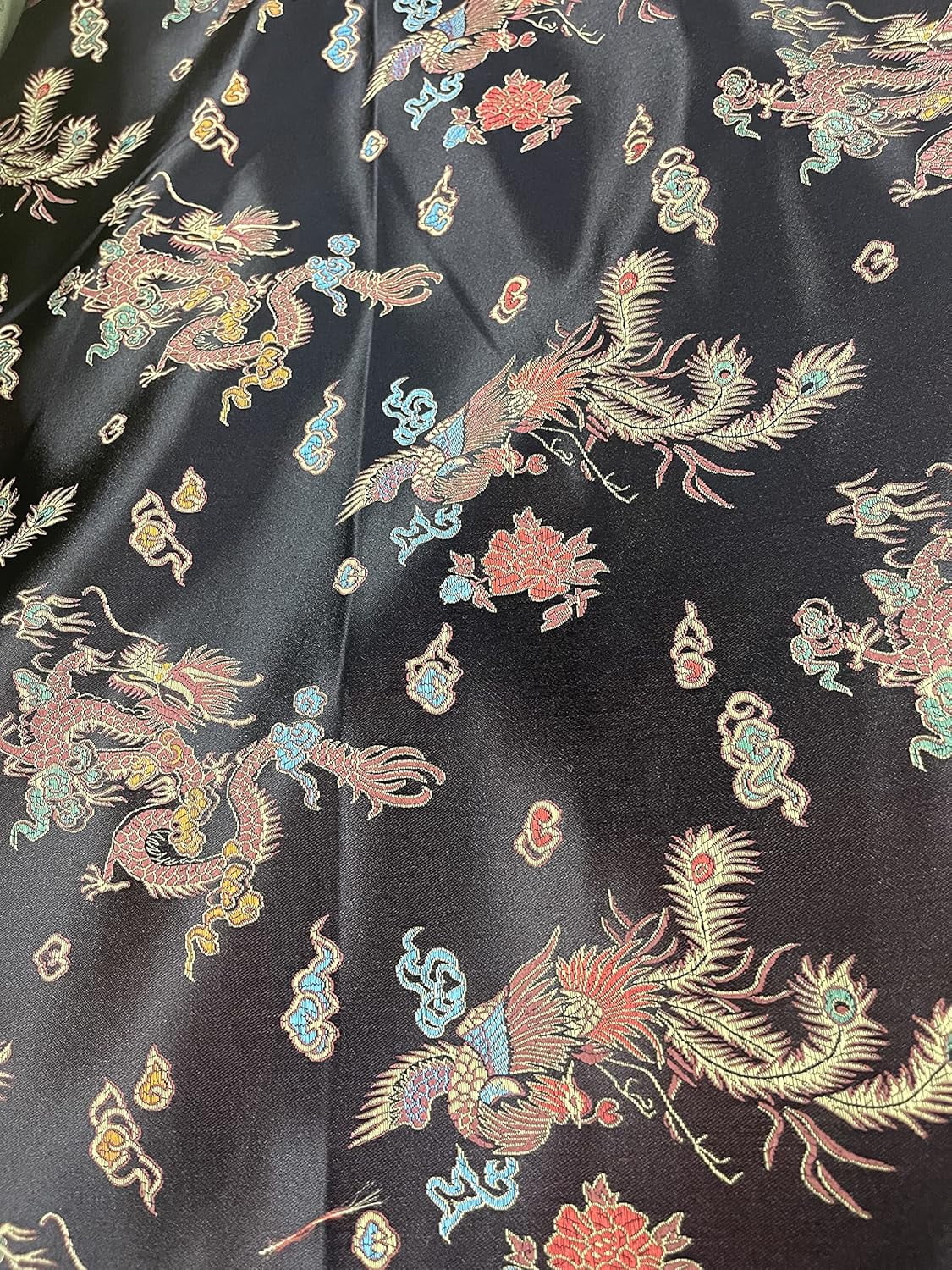 Sedona Designz Chinese Dragon Brocade Fabric by The Yard | 45" Wide ...
