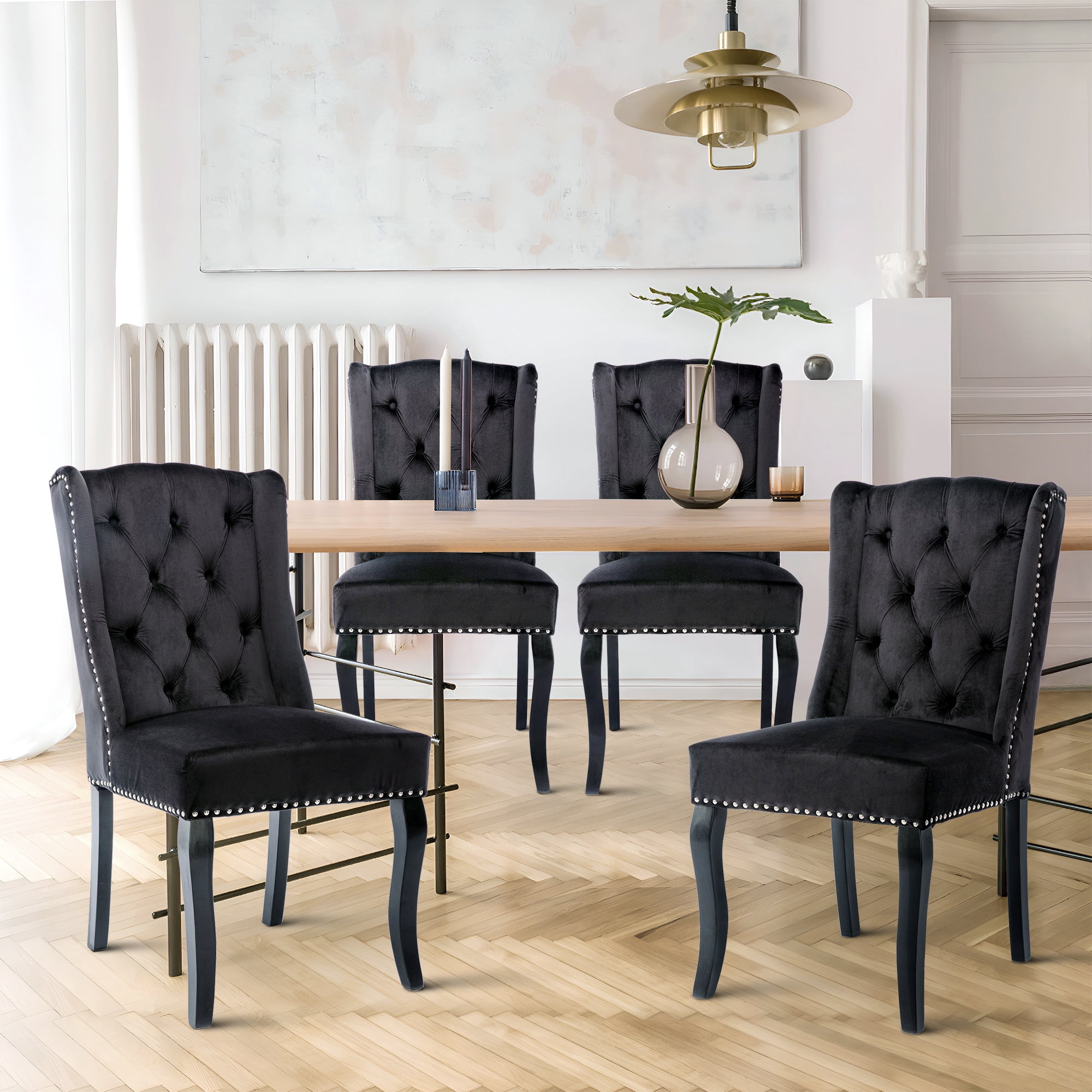 Sedona House Chair set of 4, Traditional Tufted Upholstered Luxury ...