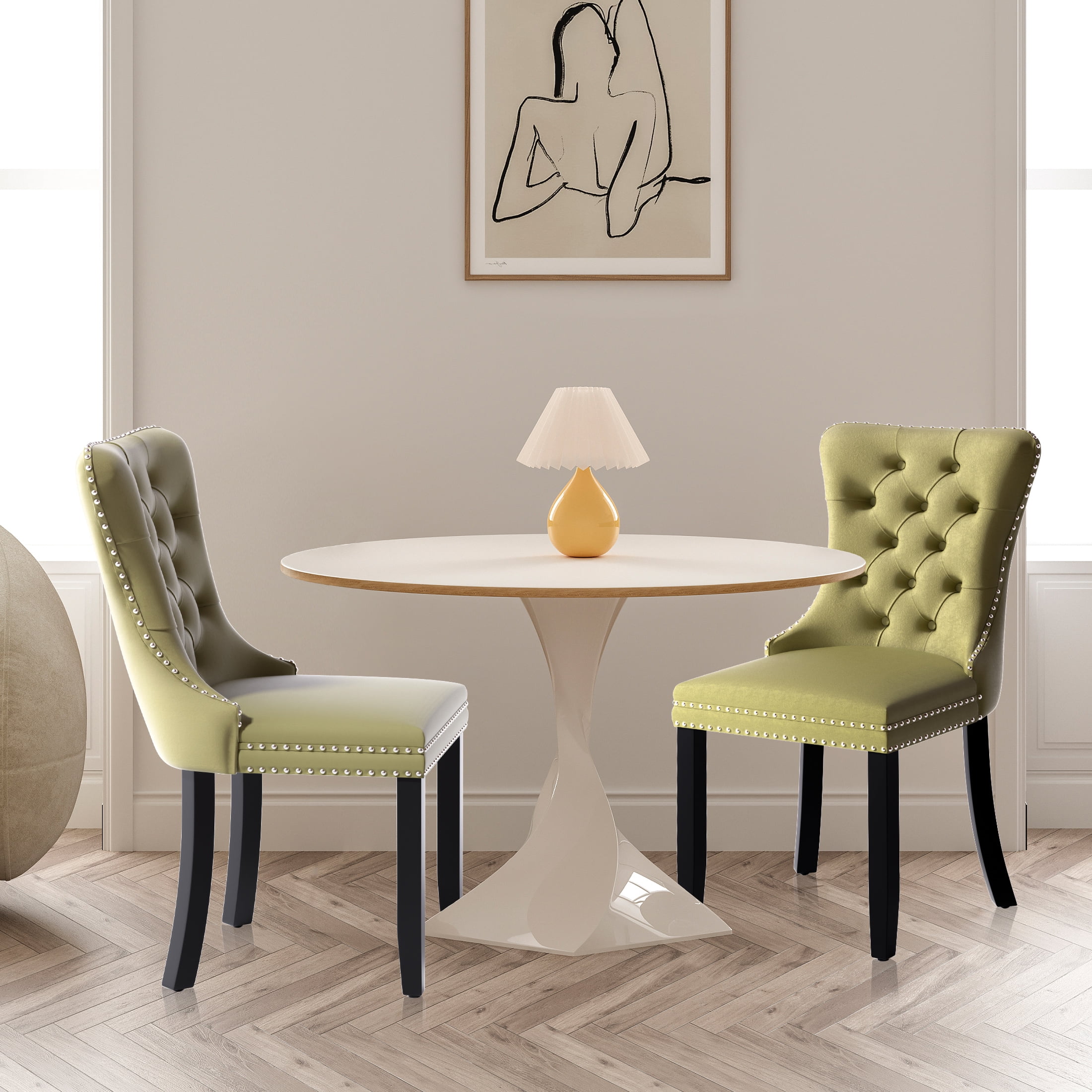 Sedona House Modern Upholstered Dining Chairs Set of 2, High-end Solid ...
