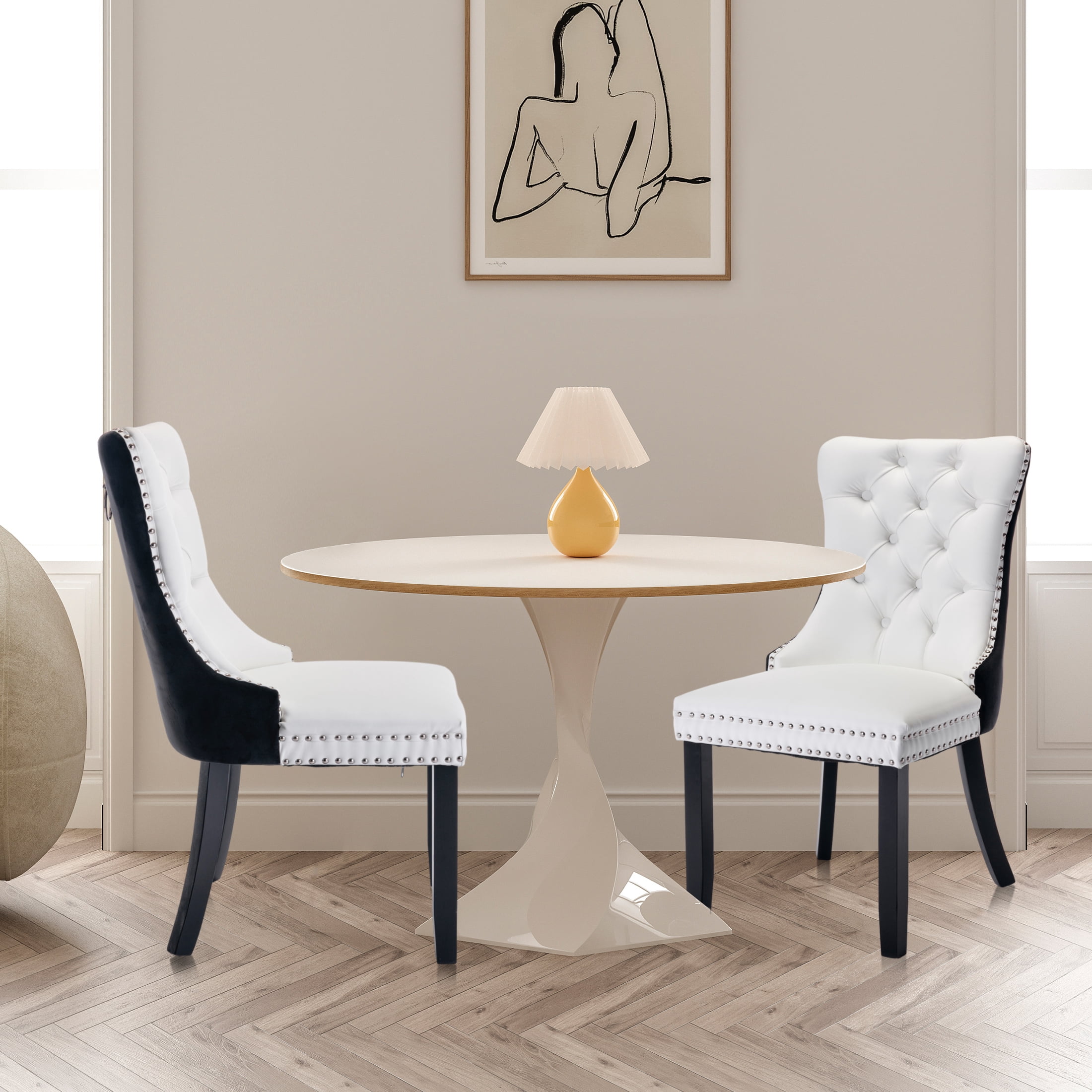 Sedona House Modern Velvet Upholstered Dining Chairs Set of 2, High-end ...