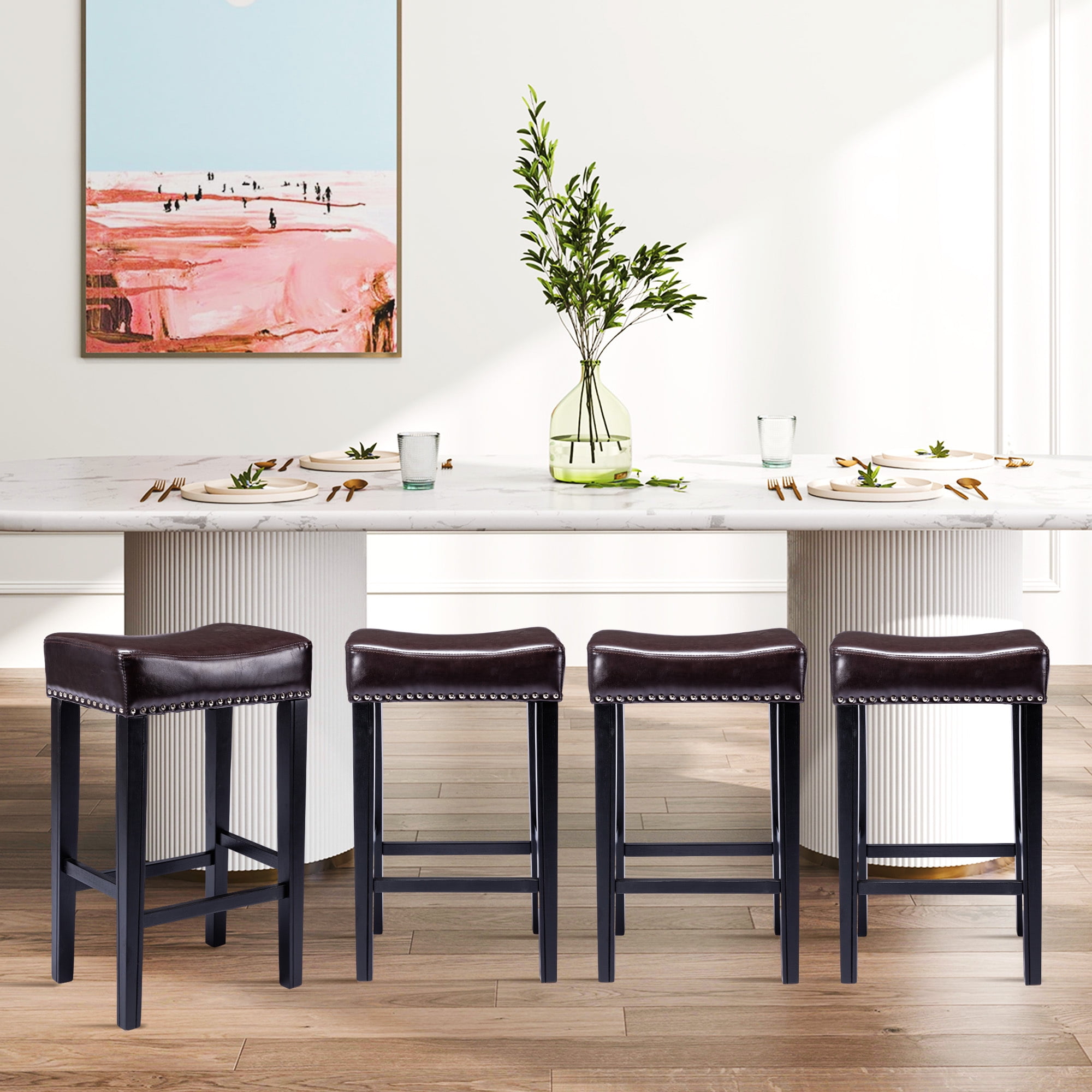 Sedona House Set of 2 Counter Height Bar Stools with Footrest 29 ...