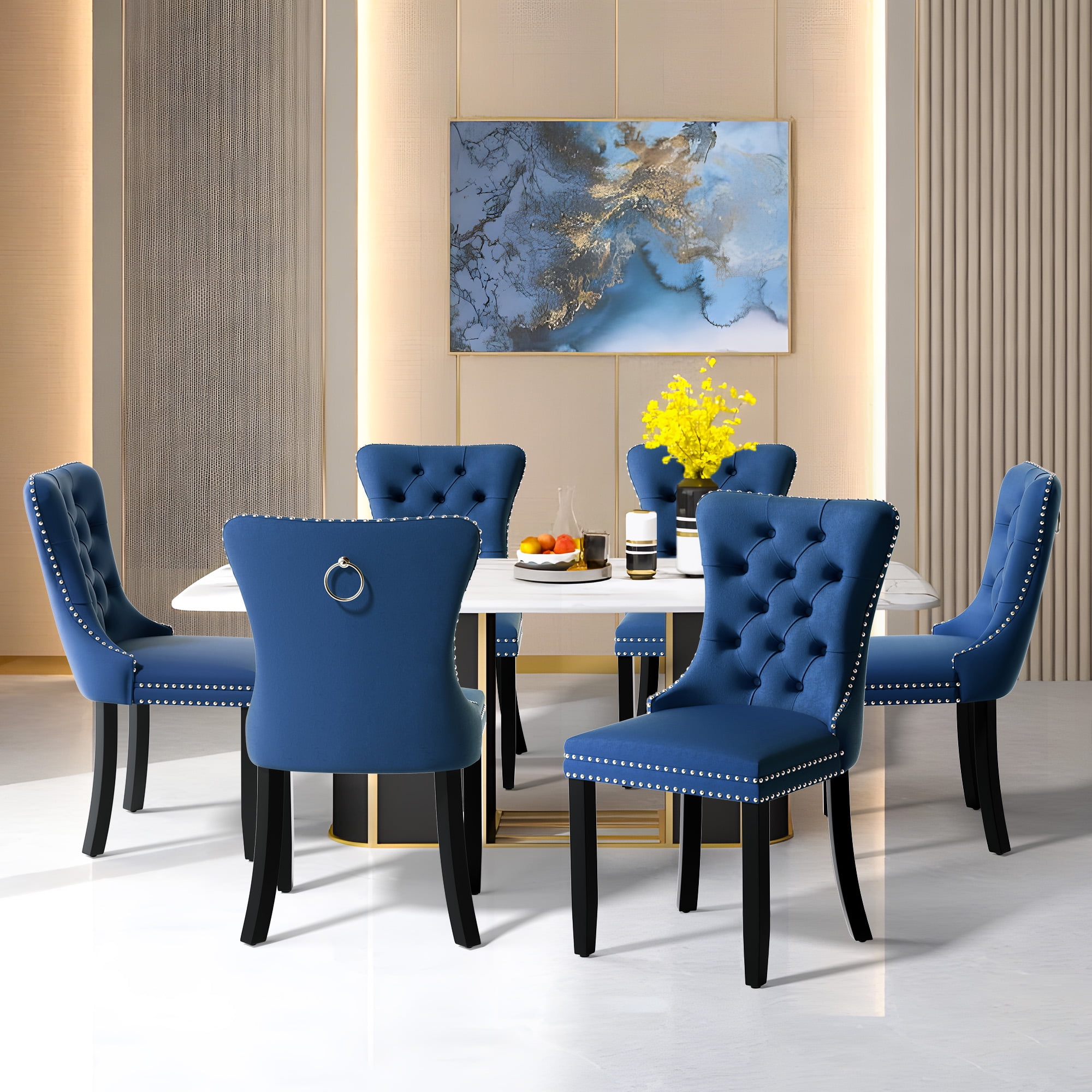 Sedona House Set Of 6 Dining Chairs Modern High End Solid Wood