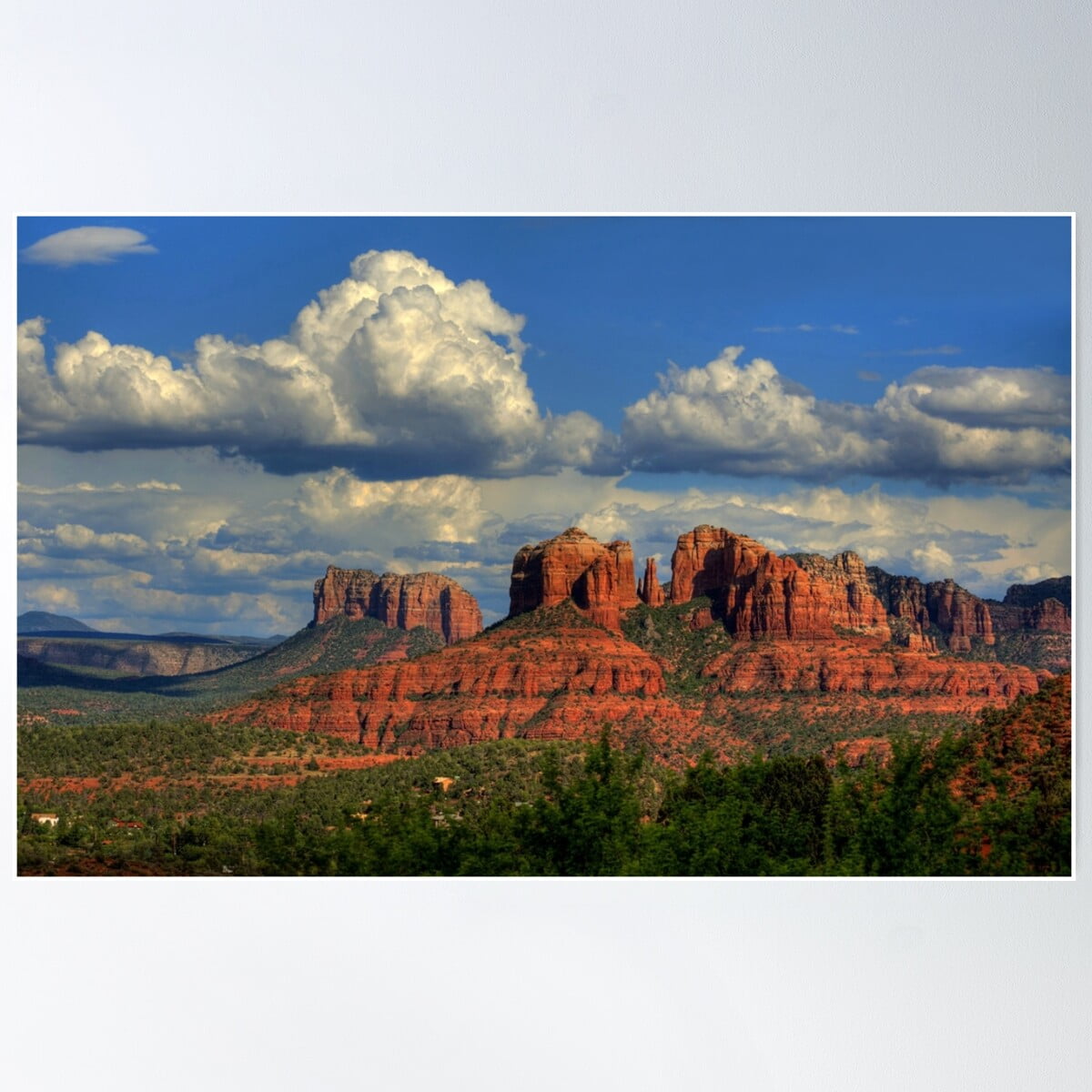 Sedona Red Rocks Poster Wall Art, Modern Wall Decor For Living Room ...
