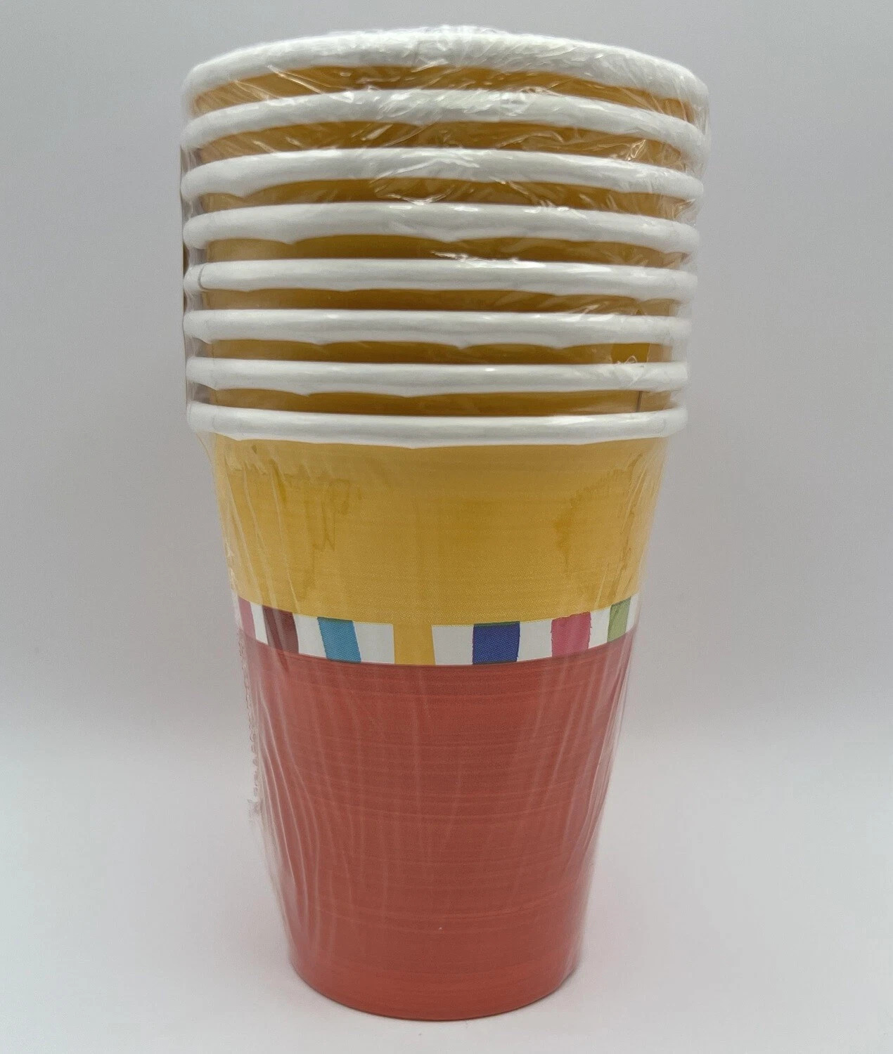 Sedona Red & Yellow Striped Modern Cinco De Mayo Fiesta Party 9 Oz ...