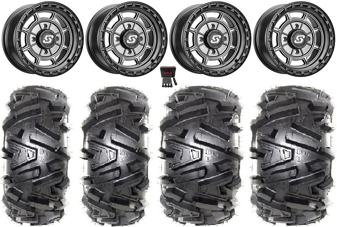 Sedona Rift 14" Wheels Grey 26" Moto MTC Tires Sportsman 550 850 1000 ...