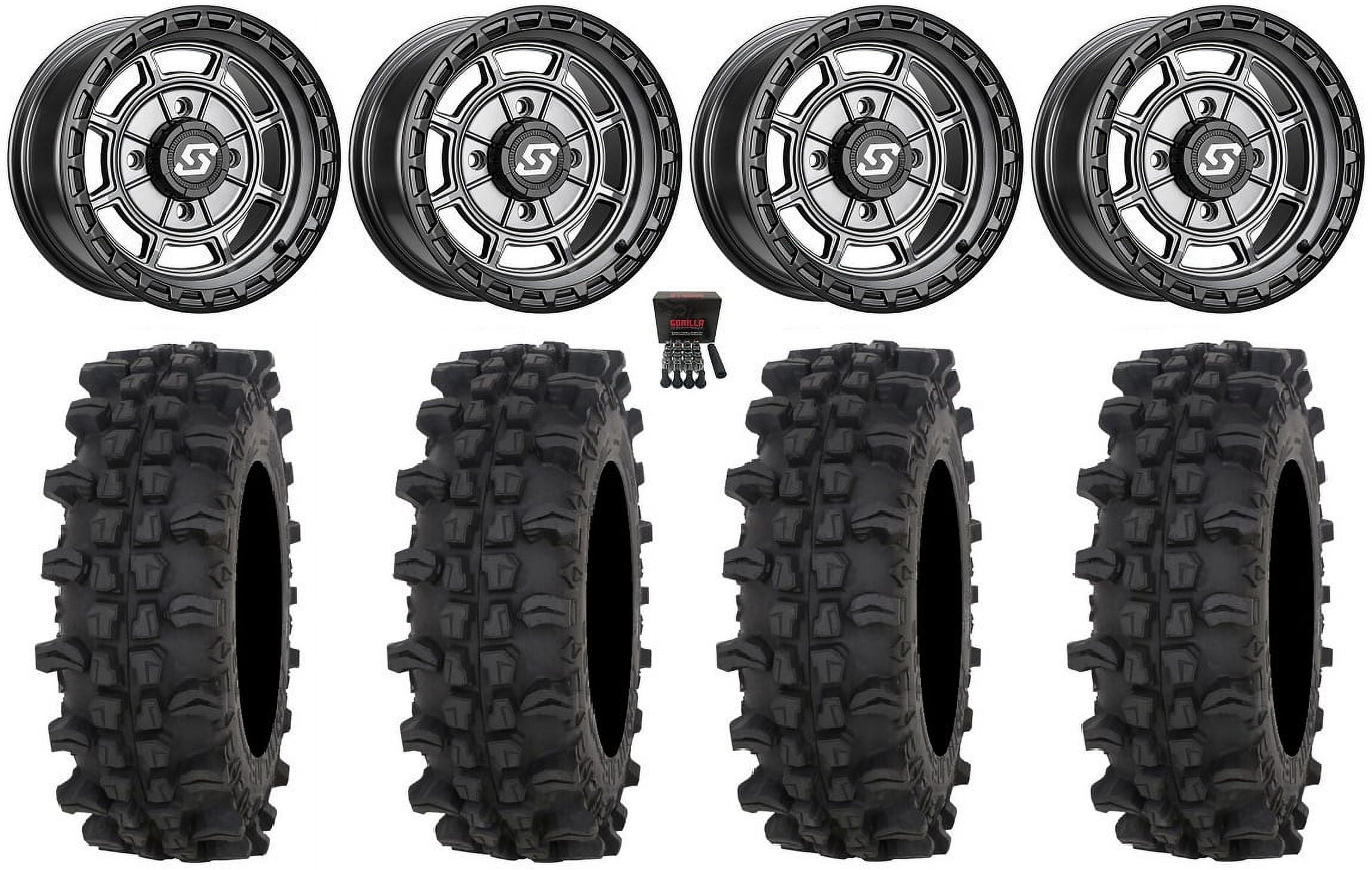 Sedona Rift 14" Wheels Grey 30" ACP Tires Polaris RZR XP 1000 / PRO XP ...
