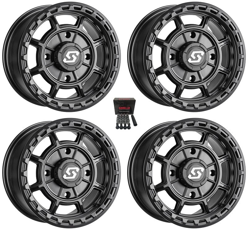 Sedona Rift 15x7 UTV Wheels Black Can-Am Maverick X3 / Honda Pioneer ...