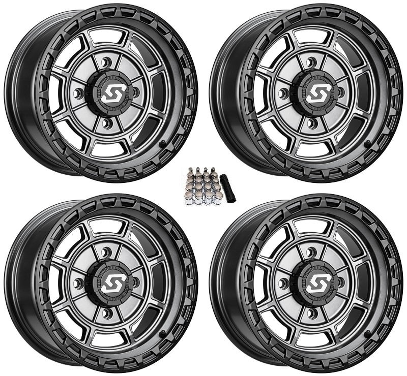 Sedona Rift 15x7 UTV Wheels Grey Polaris RZR 1000 XP / Ranger XP 900/ ...