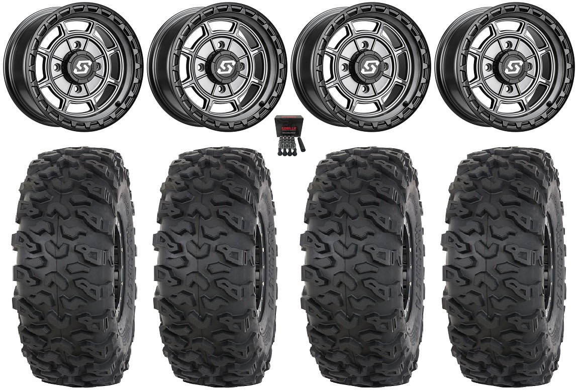 Sedona Rift 15x7 Wheels Grey 30" Roctane T4 Tires Can-Am Maverick X3 ...