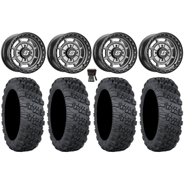 Sedona Rift 15x7 Wheels Grey 30" Versa Cross V3 Tires Can-Am Maverick ...