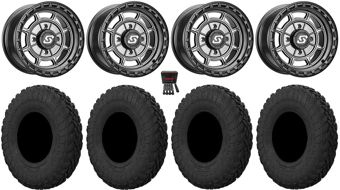 Sedona Rift 15x7 Wheels Grey 33" Gripper R/T Tires Can-Am Commander ...