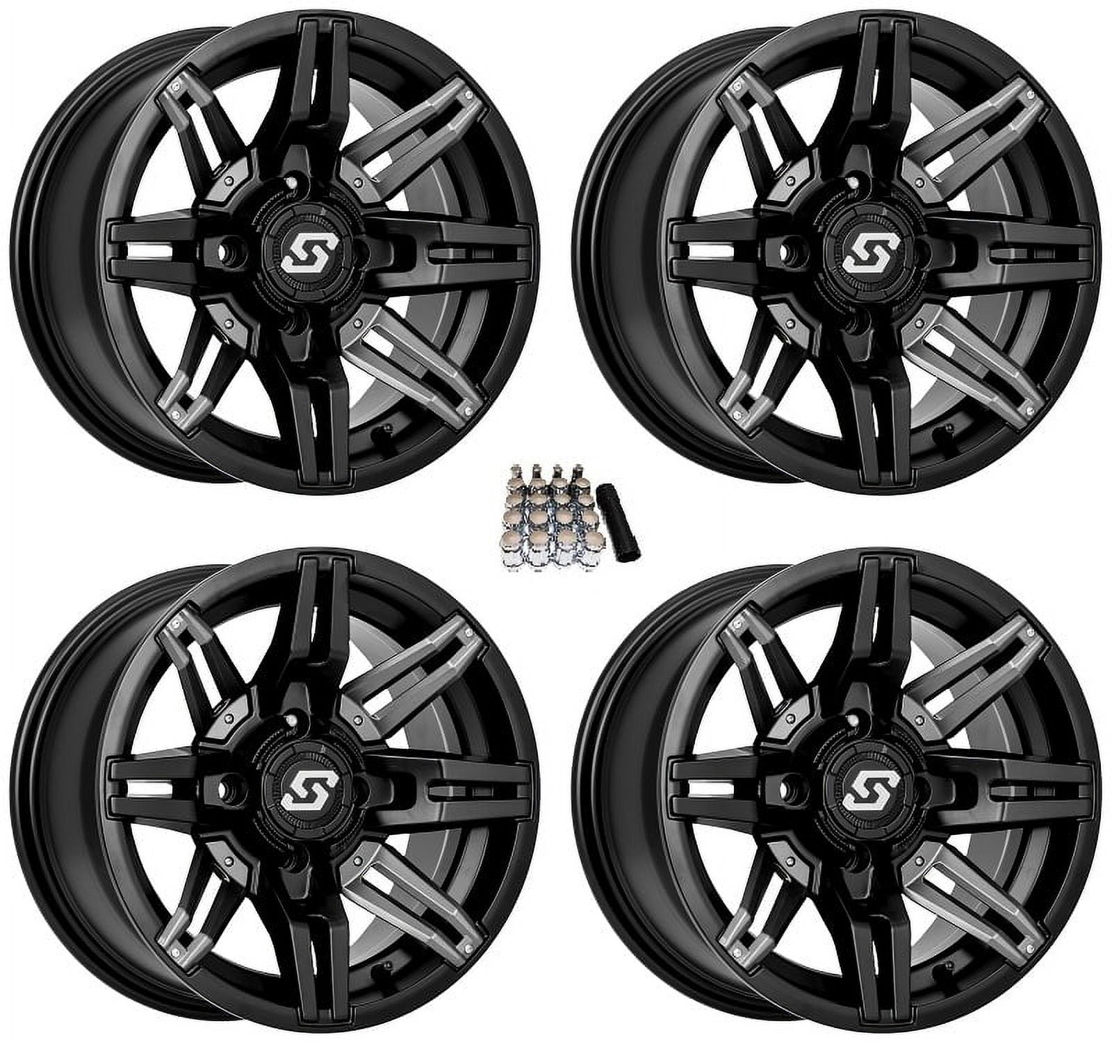 Sedona Rukus UTV Wheels/Rims Black 14" Kawasaki Mule Pro FXT - Walmart.com