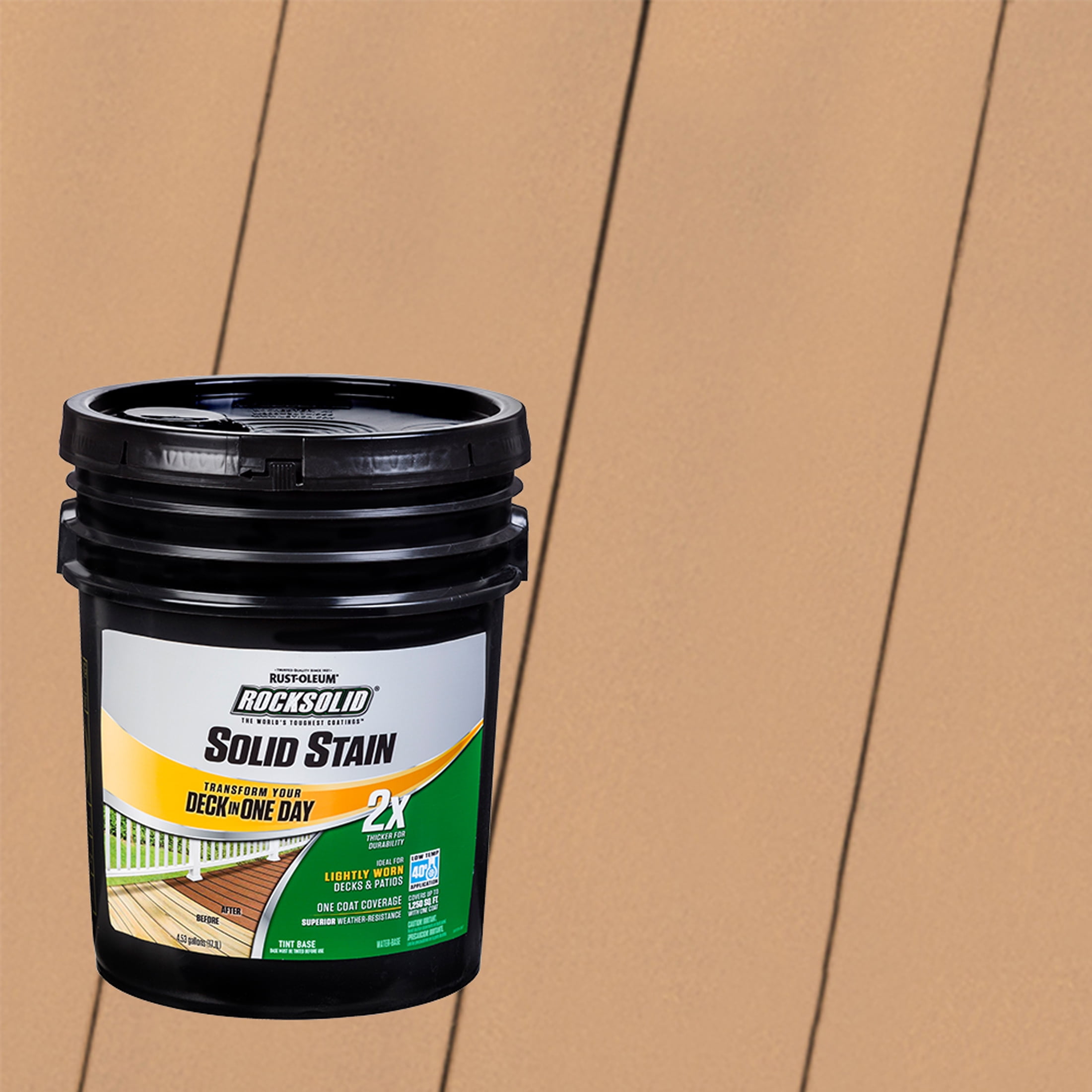 Sedona, Rust-Oleum RockSolid 2X Solid Exterior Wood Deck Stain-319843T ...