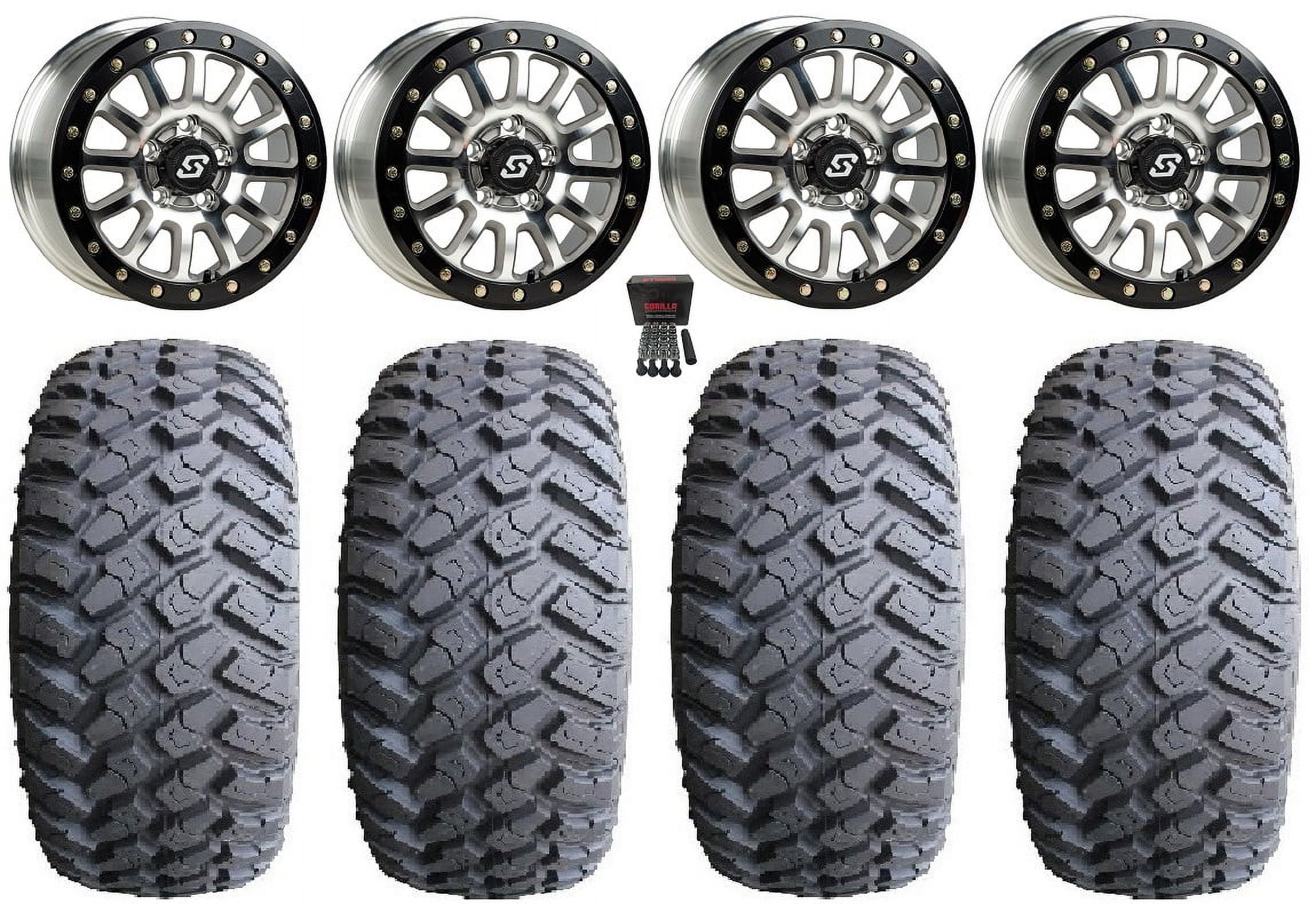 Sedona Sano Bdlk 15" Wheels Ct 32" MotoHammer Tires Polaris RZR Turbo R ...