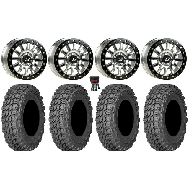 Sedona Sano Bdlk 15" Wheels Ct 32" X Comp ATR Tires Polaris RZR Turbo R ...