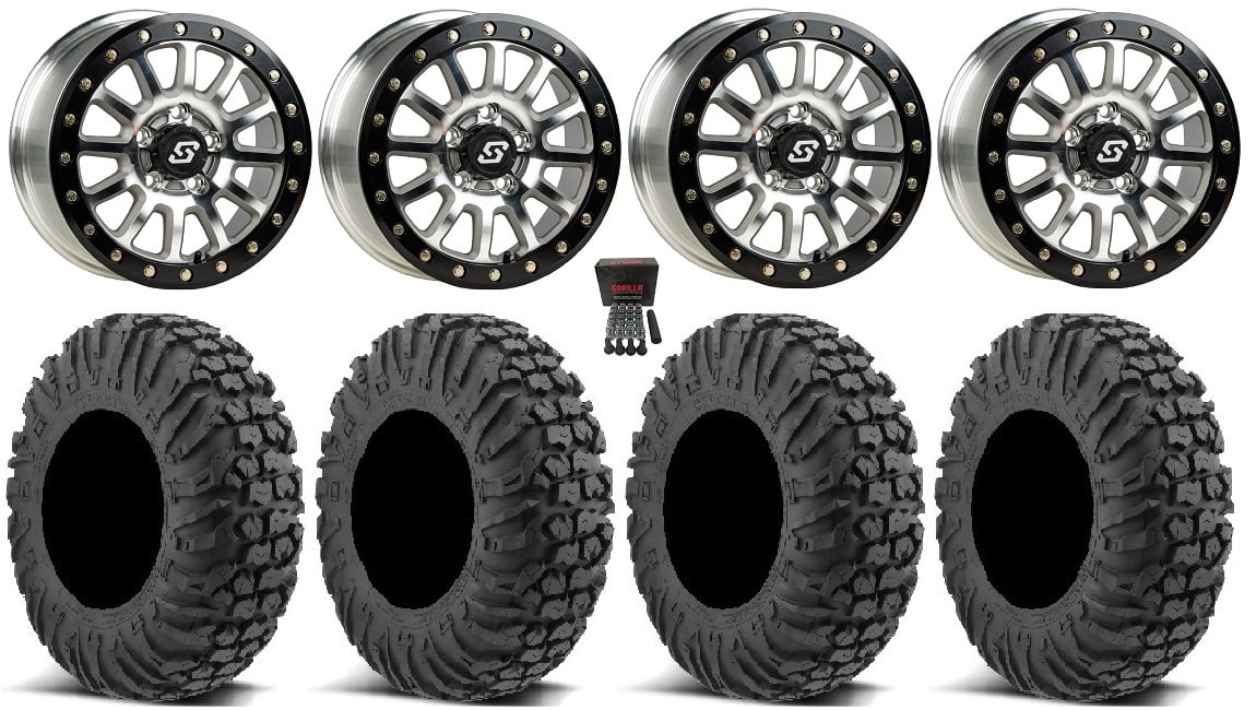 Sedona Sano Bdlk 15" Wheels Ct 34" MotoVator Tires Polaris RZR Turbo R ...