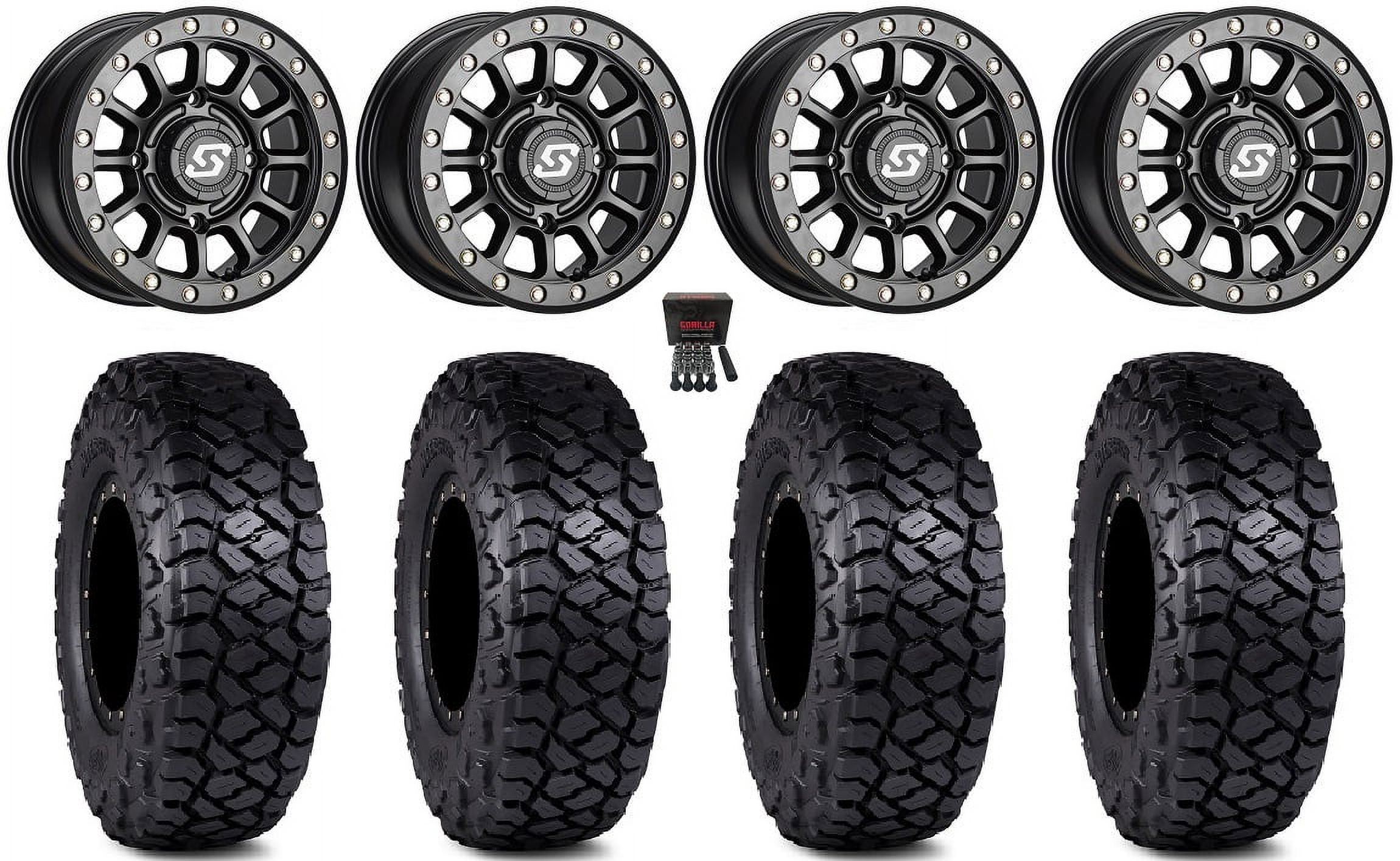 Sedona Sano Bdlk 15x6 Wheels Bk 30" Intersect Tires Can-Am Commander ...