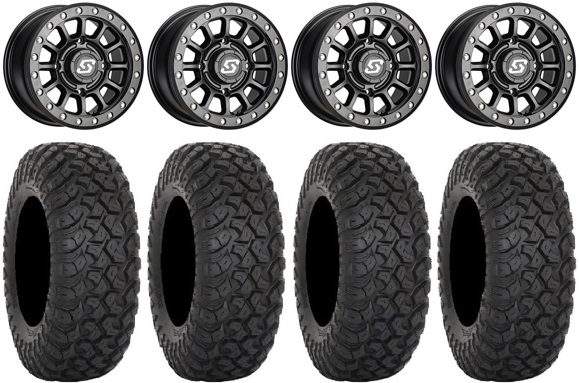 Sedona Sano Bdlk 15x6 Wheels Bk 33" RT320 Tires Can-Am Maverick X3 ...