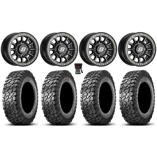 Sedona Sano Bdlk 15x7 Wheels Bk 30" Predator Tires Polaris RZR XP 1000 ...