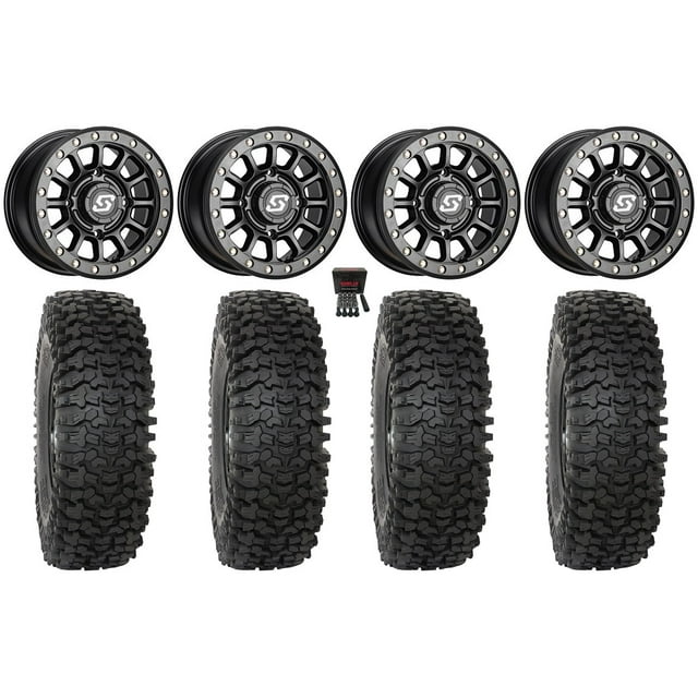 Sedona Sano Bdlk 15x7 Wheels Bk 32" RC500S Sticky Tires Can-Am Maverick ...