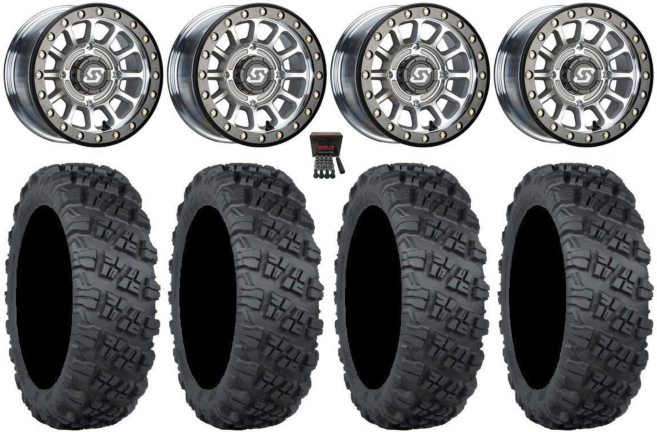 Sedona Sano Bdlk 15x7 Wheels Ct 32" Versa Cross V3 Tires Polaris RZR XP ...