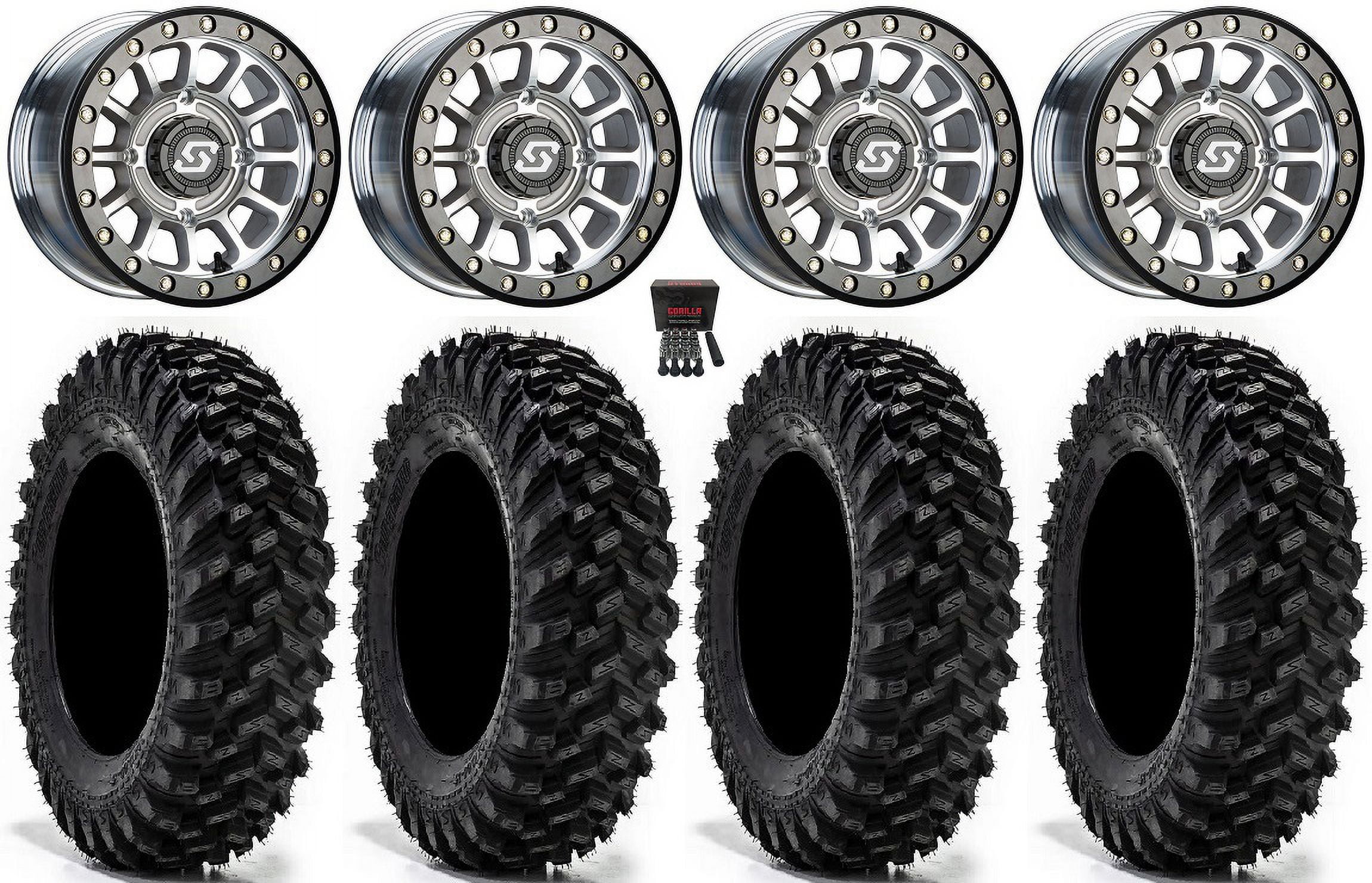 Sedona Sano Bdlk 15x7 Wheels Ct 35" Warrior XT Tires Sportsman RZR ...