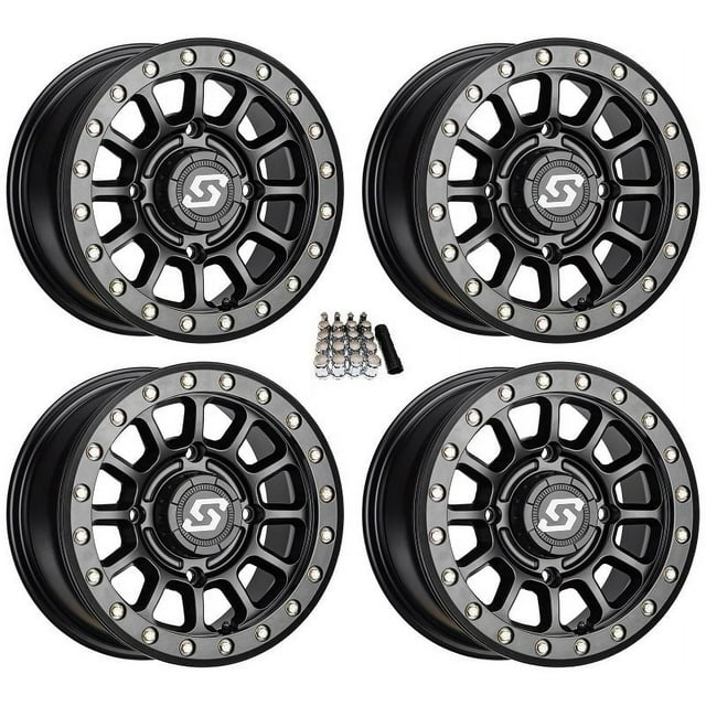 Sedona Sano Beadlock 14" UTV Wheels Black Yamaha Viking Wolverine ...