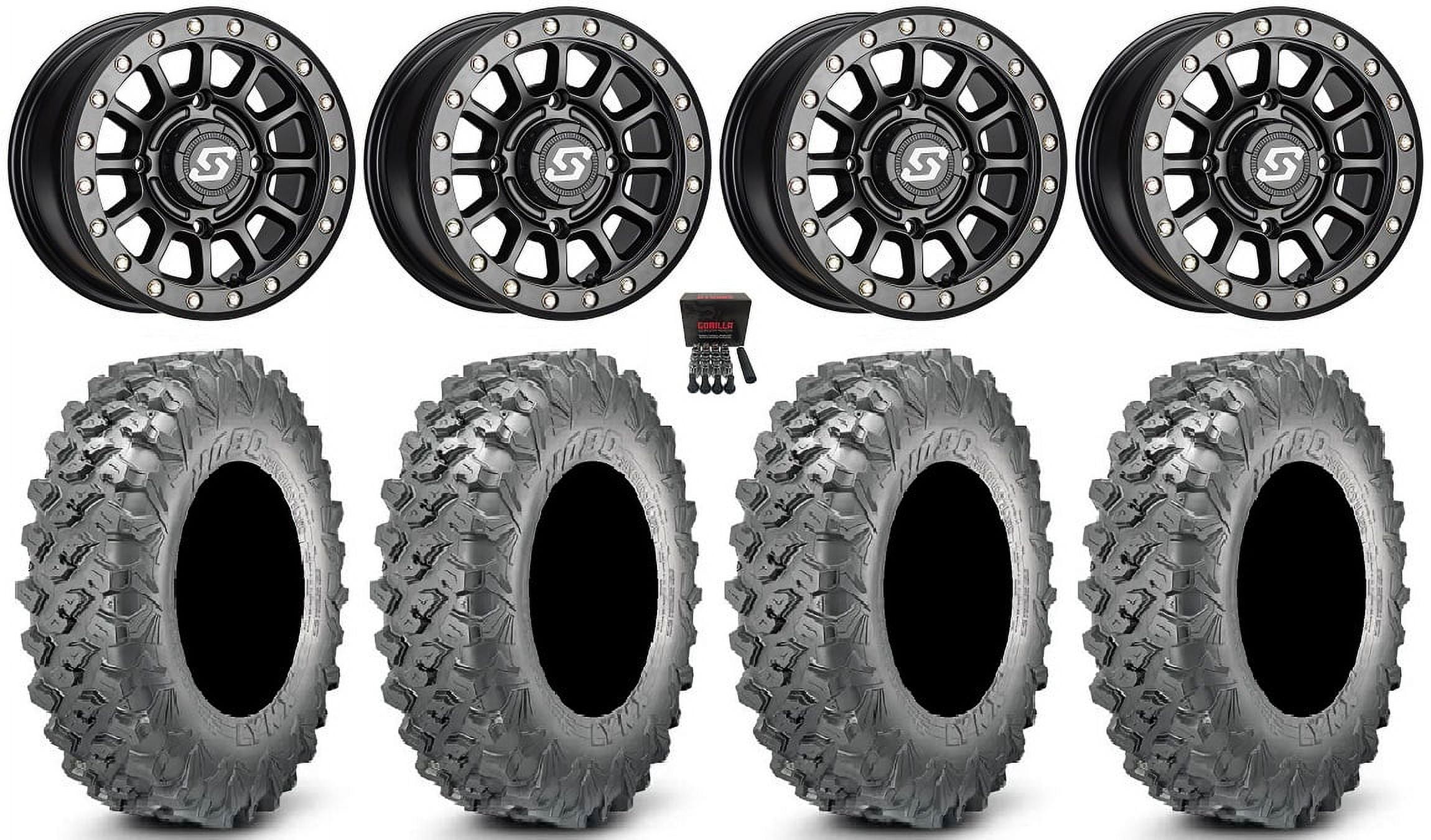 Sedona Sano Beadlock 14" Wheels Black 30" Lynx SXS Tires Can-Am ...